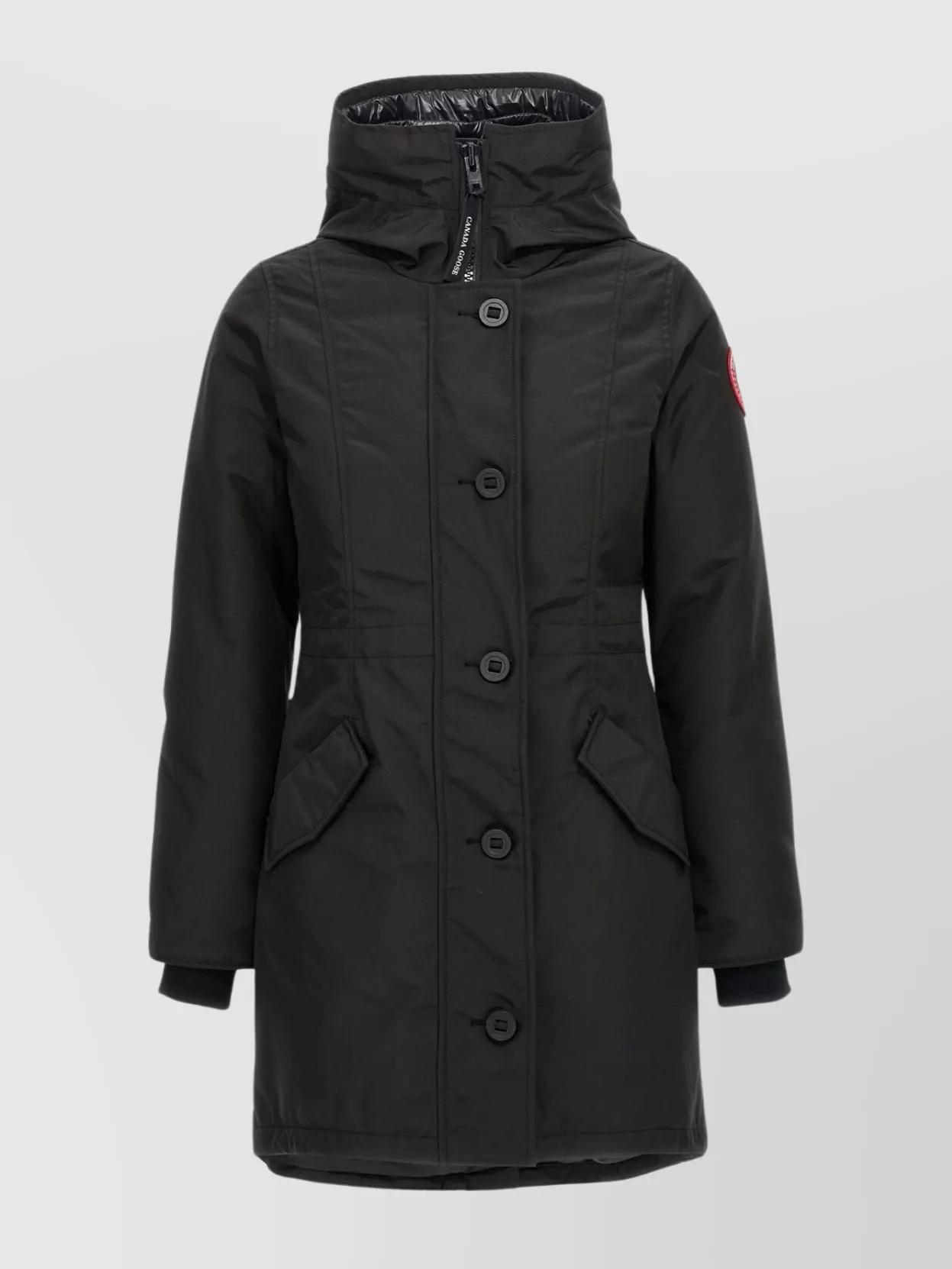 Canada Goose Parka 'Rossclair' With Hood And Side Pockets in Black | Lyst