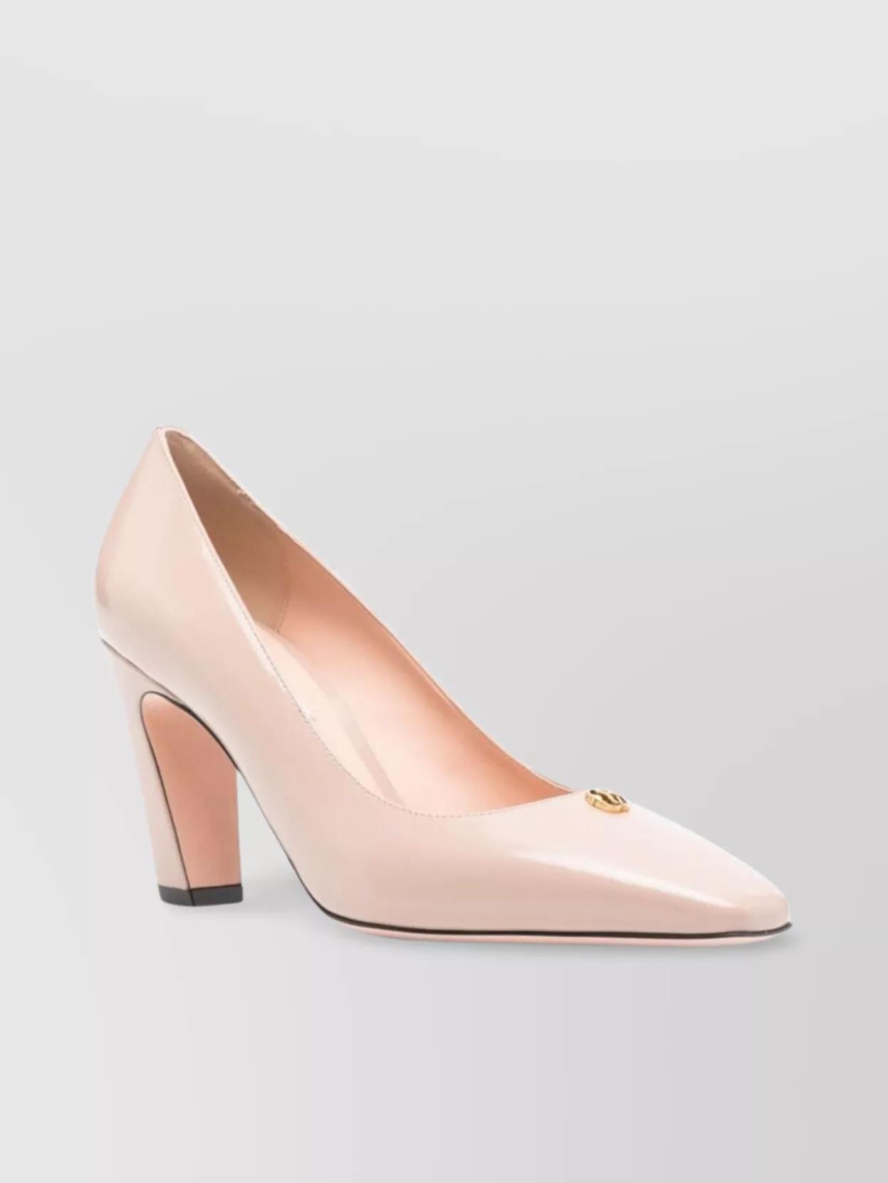 Bally Sculpted Heel Leather Pumps in Pink | Lyst