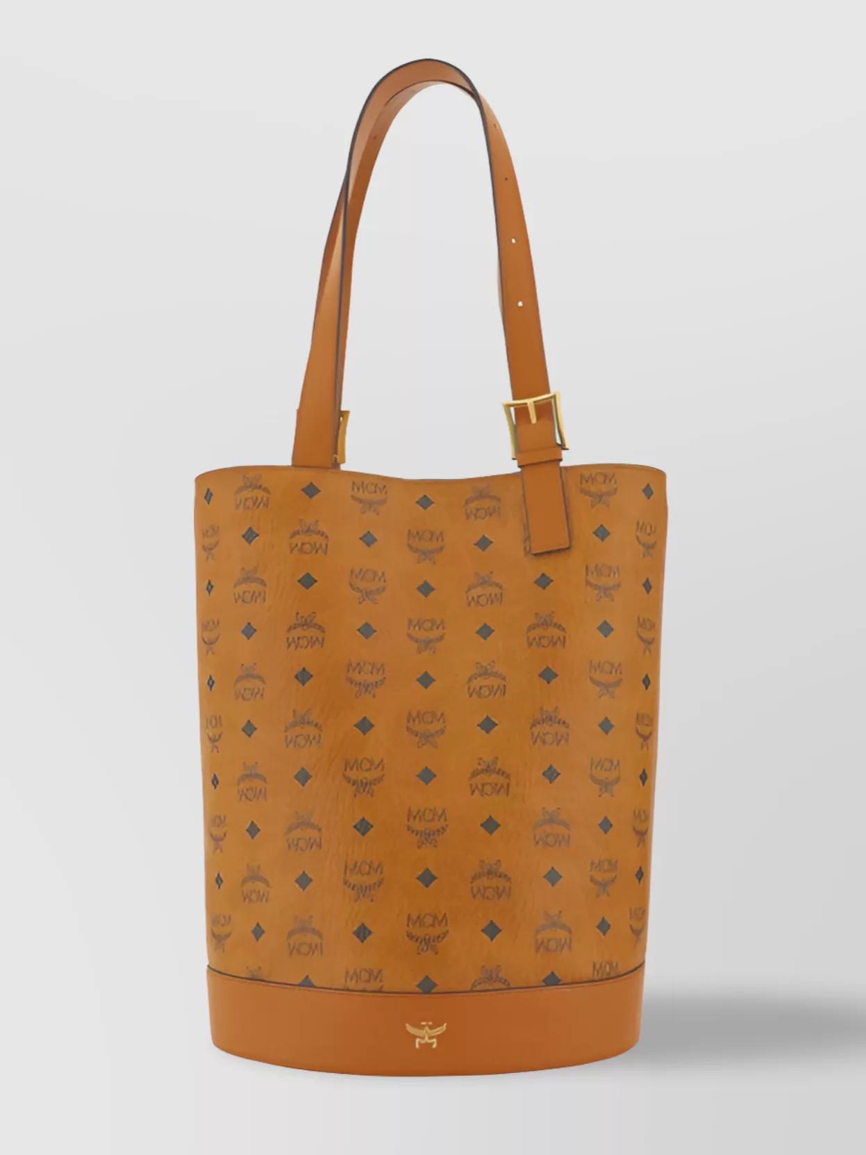 MCM Aren Tote Bucket Bag in Brown | Lyst