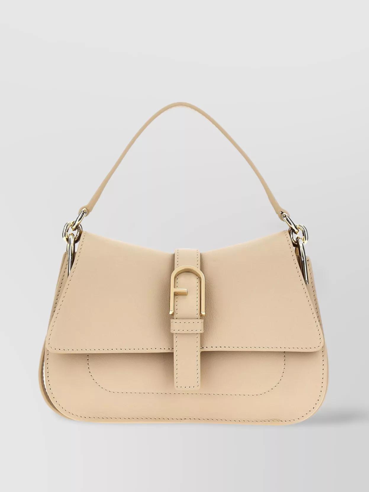 Furla Flow Mini Tote Bag in Natural | Lyst
