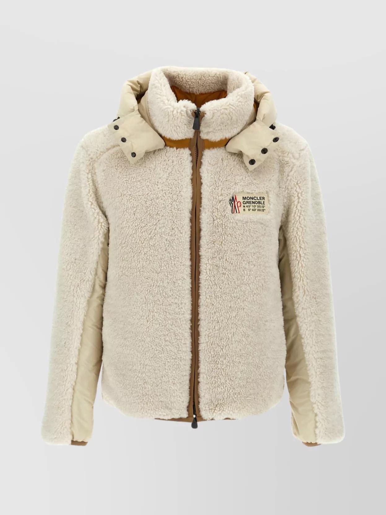 Moncler Reversible Down Jacket Detachable Hood in Natural for Men | Lyst