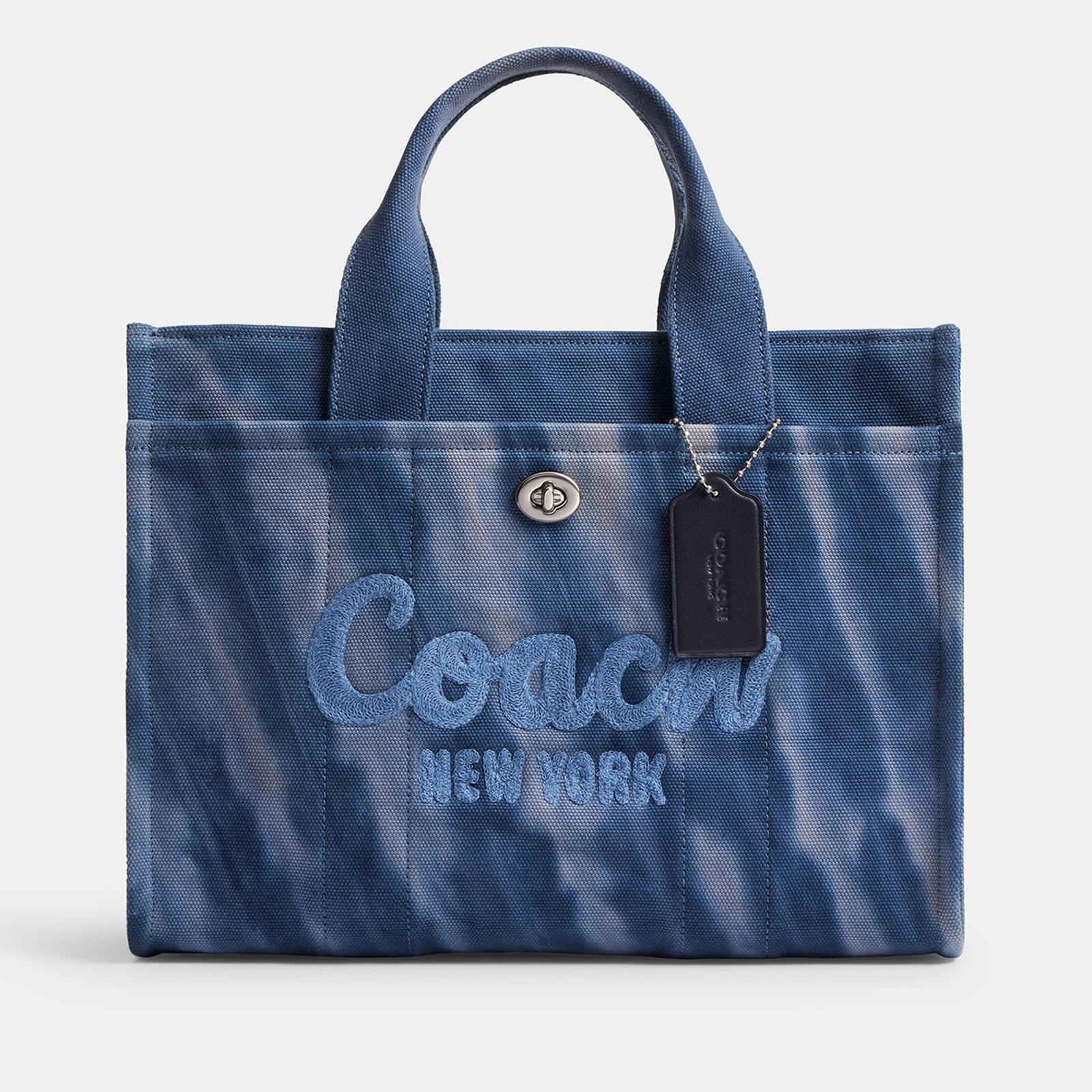 COACH Tie Dye Cargo Cotton-canvas Tote in Blue | Lyst