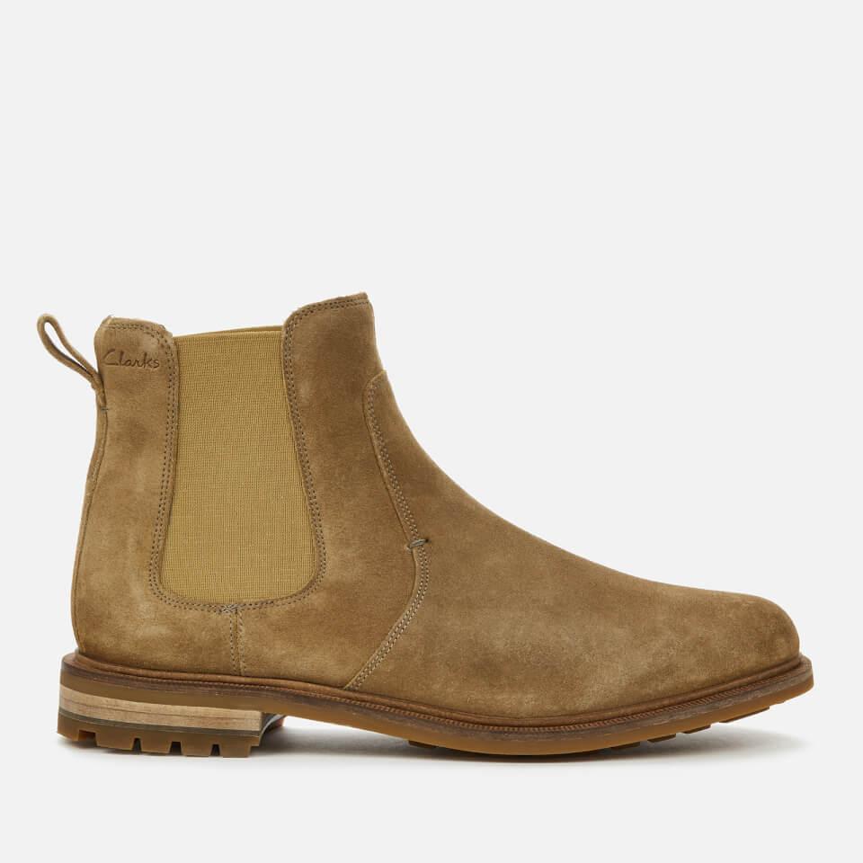 Clarks Foxwell Top Suede Chelsea Boots in Beige (Natural) for Men ...