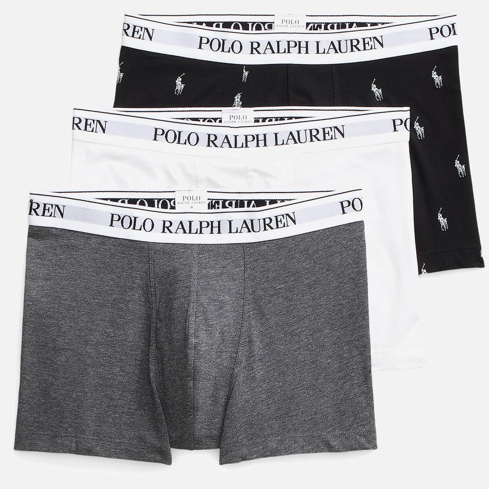 Polo Ralph Lauren Logo Waistband Cotton-blend Boxers 3-pack in Grey for ...