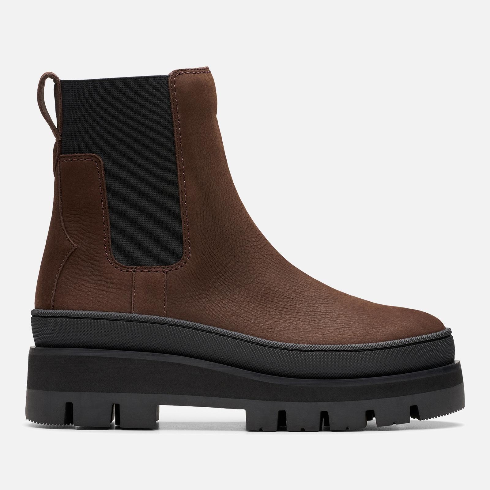 Clarks Orianna2 Top Nubuck Chelsea Boots in Brown | Lyst
