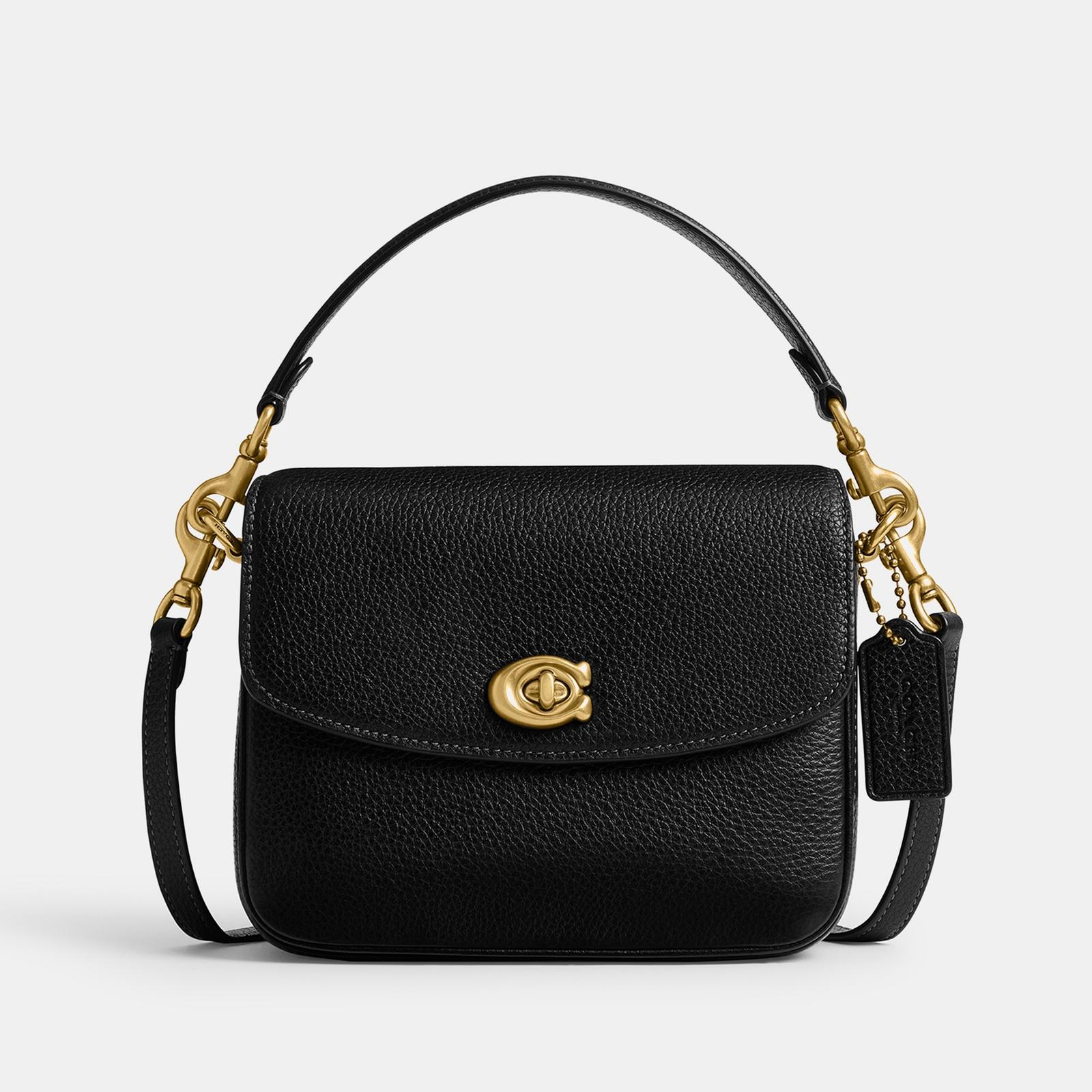 COACH Cassie 19 Pebble-grain Leather Crossbody Bag in Black | Lyst