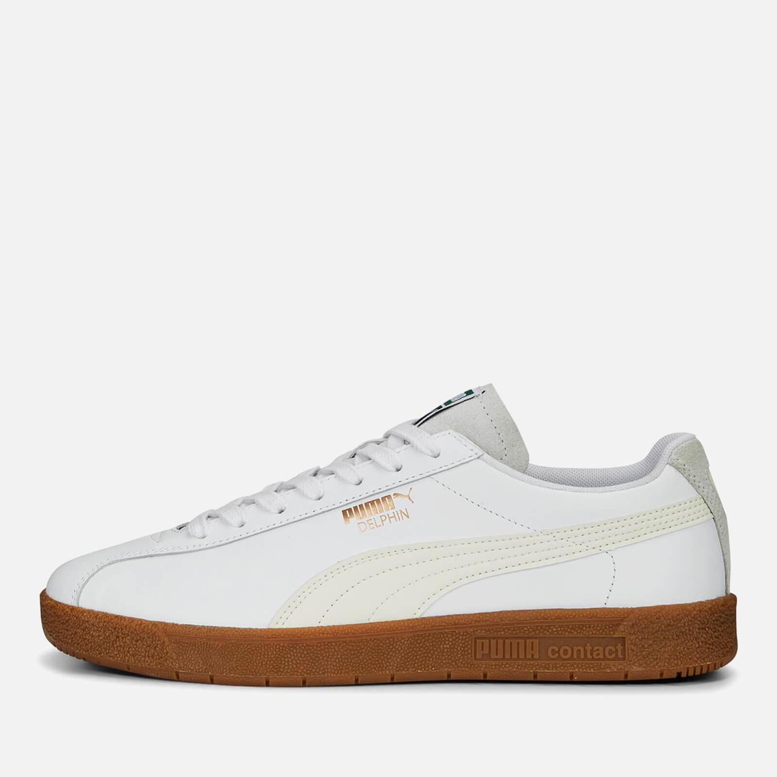 PUMA Delphin Leather Trainers in White for Men | Lyst UK