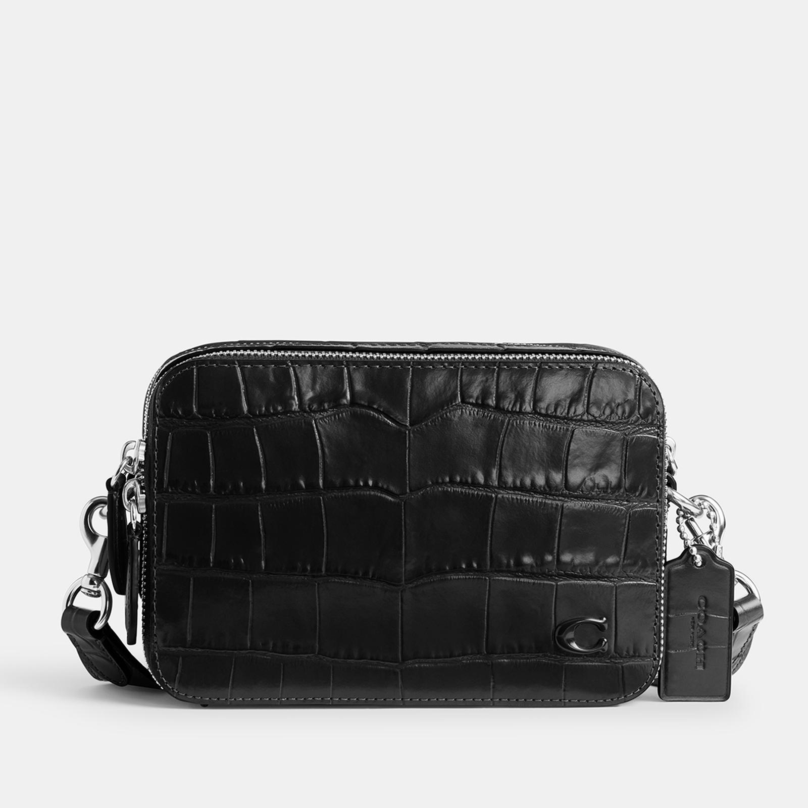 COACH Charter 19 Croc-effect Leather Crossbody Bag in Black for Men | Lyst