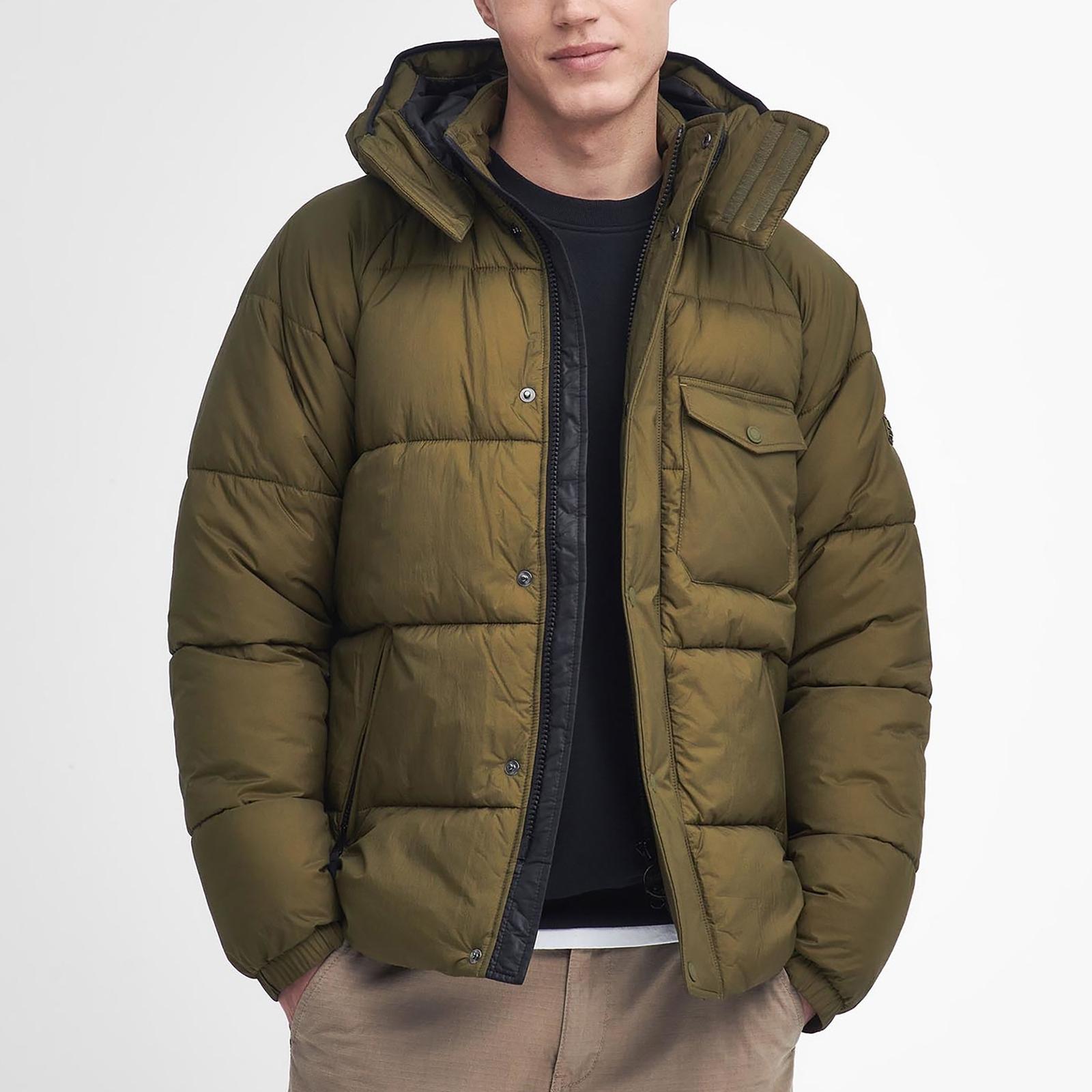 Barbour Haze Shell Puffer Jacket in Green for Men | Lyst