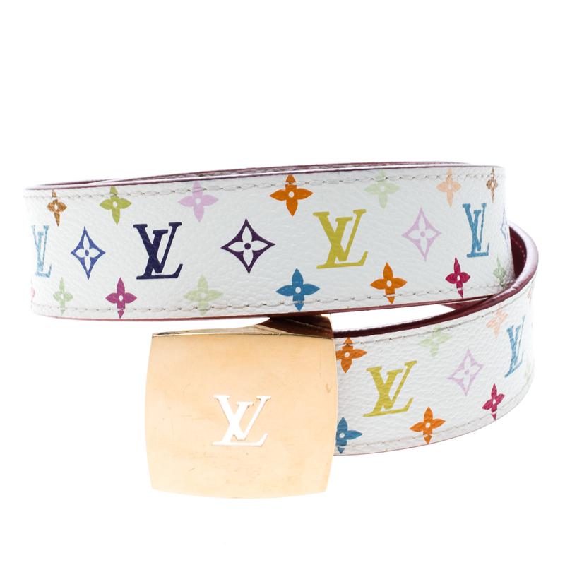 Lv White Monogram Belt | IUCN Water