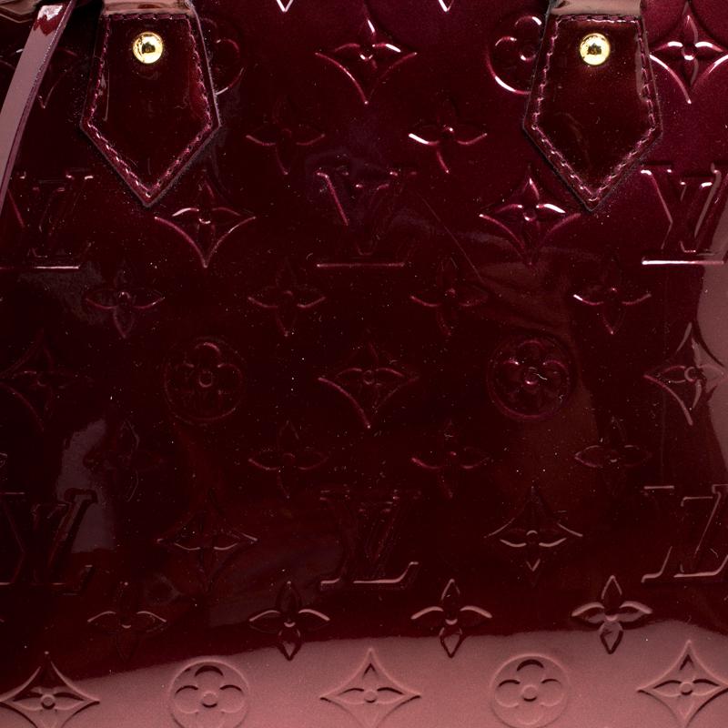 Louis Vuitton Rouge Fauviste Monogram Vernis Alma Pm Bag | semashow.com