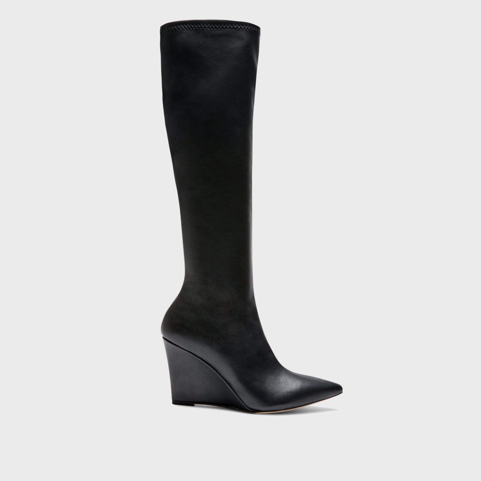Theory Knee-High Wedge Boot in Black | Lyst
