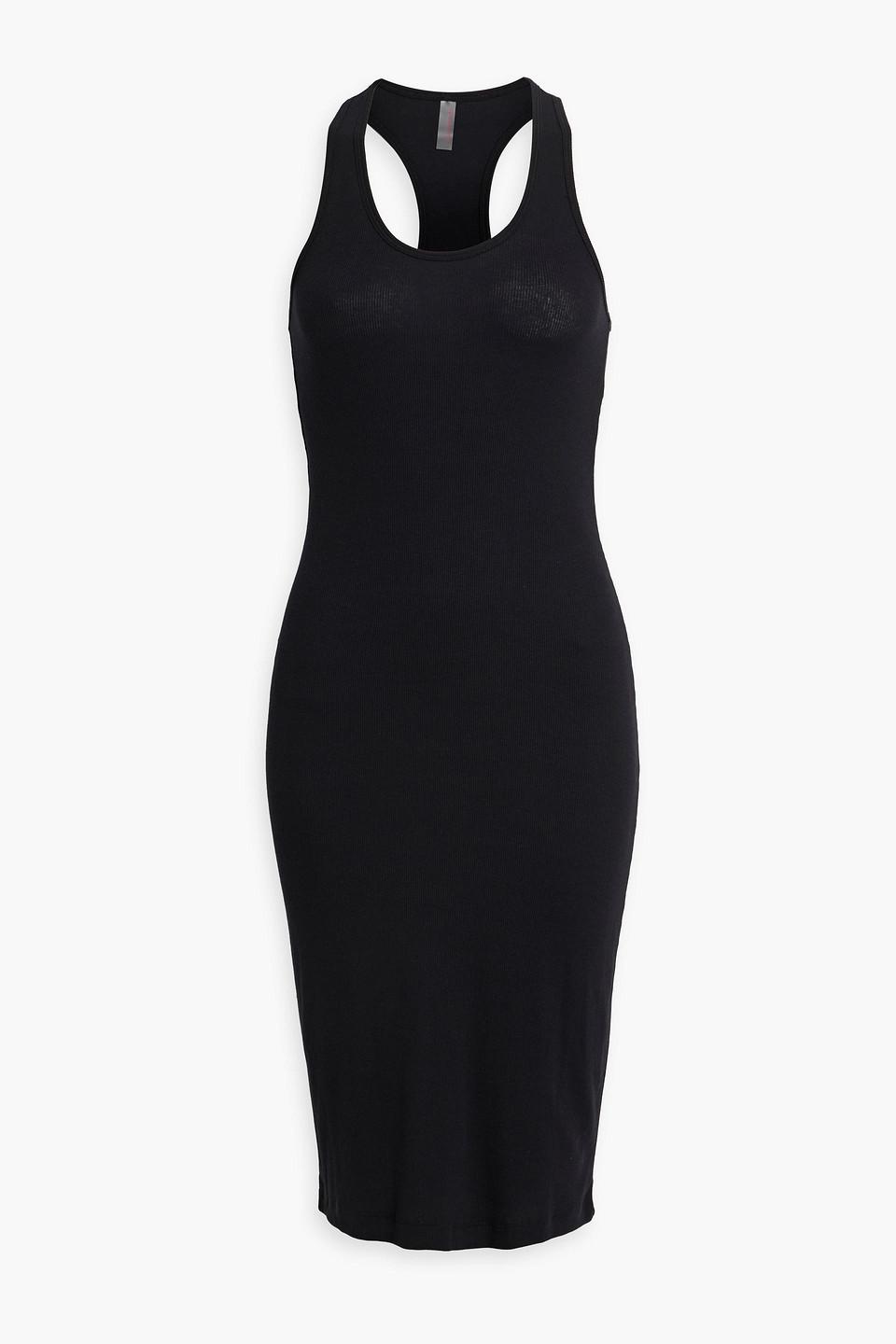 Commando Ribbed Stretch Cotton And Modal-blend Jersey Dress in Black | Lyst