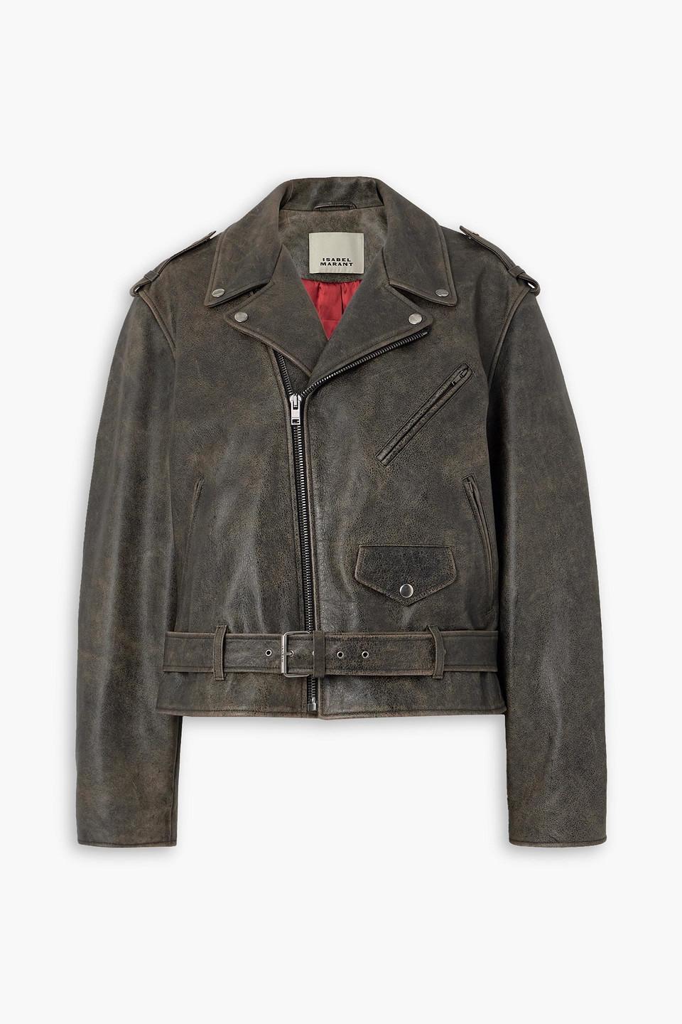 Isabel Marant Barbara Leather Biker Jacket in Black | Lyst