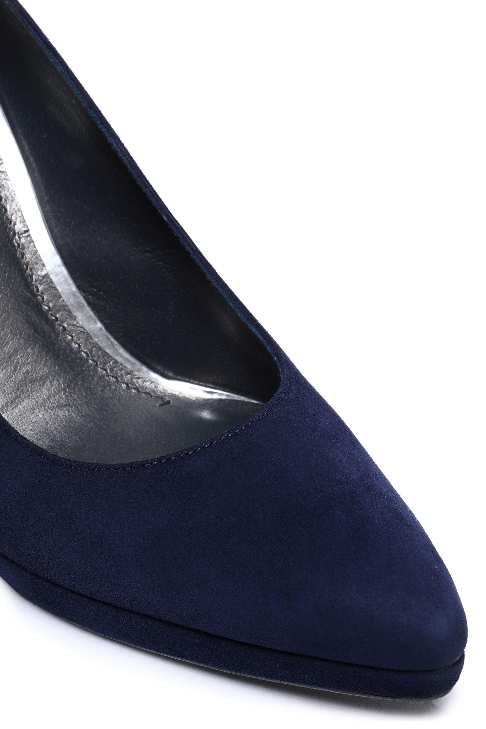 Stuart Weitzman Suede Platform Pumps Midnight Blue - Lyst