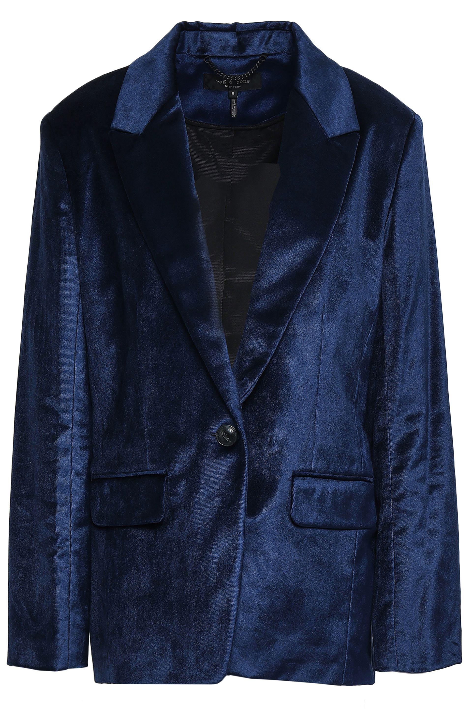 Rag & Bone Velvet Blazer Midnight Blue - Lyst