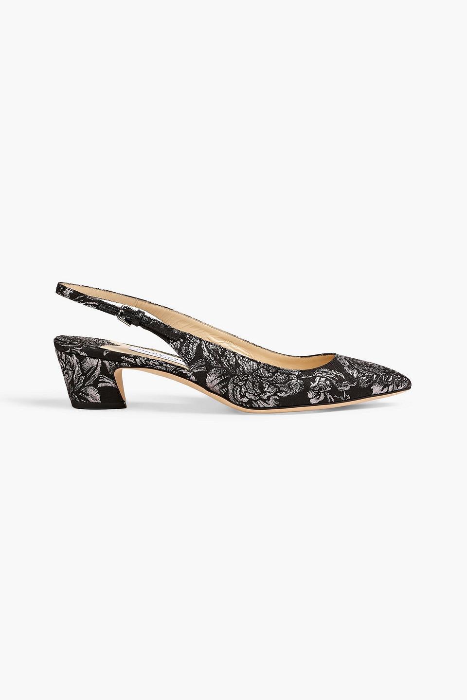 Jimmy Choo Gemma 40 Brocade Slingback Pumps in Metallic | Lyst