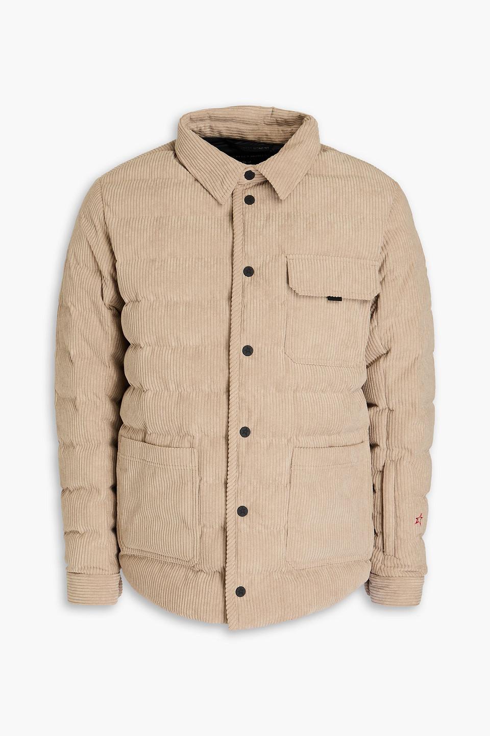 Perfect Moment Quilted Corduroy Down Jacket in Natural for Men | Lyst