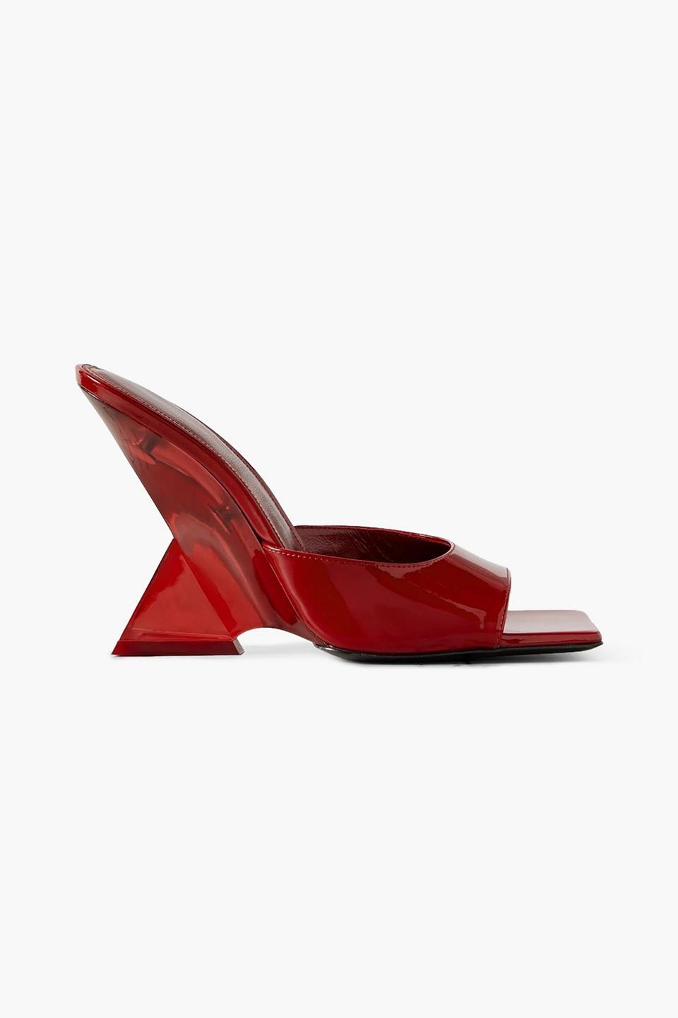 The Attico Cheope Patent-leather Mules in Red | Lyst