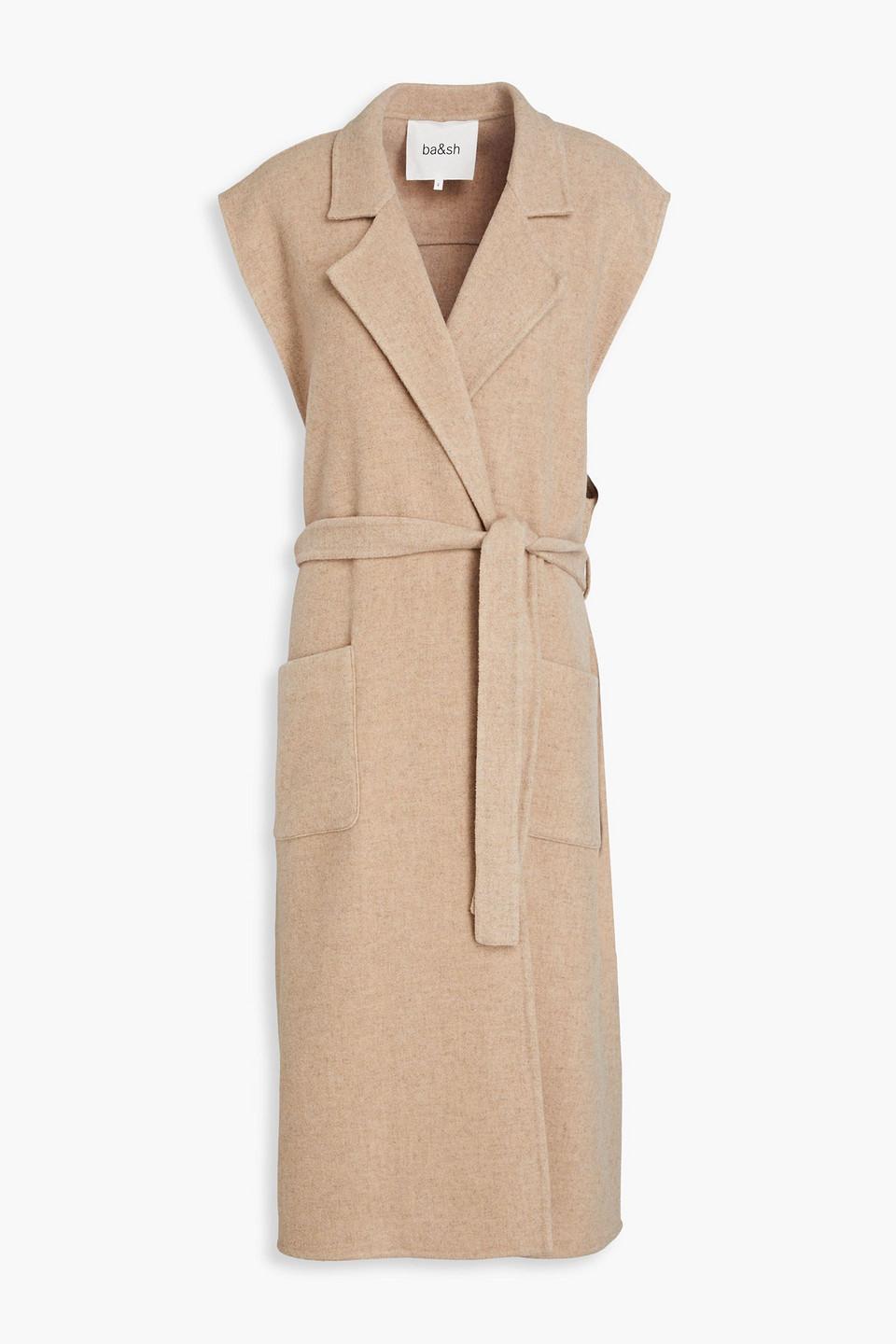 Ba&sh Teau Wool-blend Felt Vest in Natural | Lyst UK