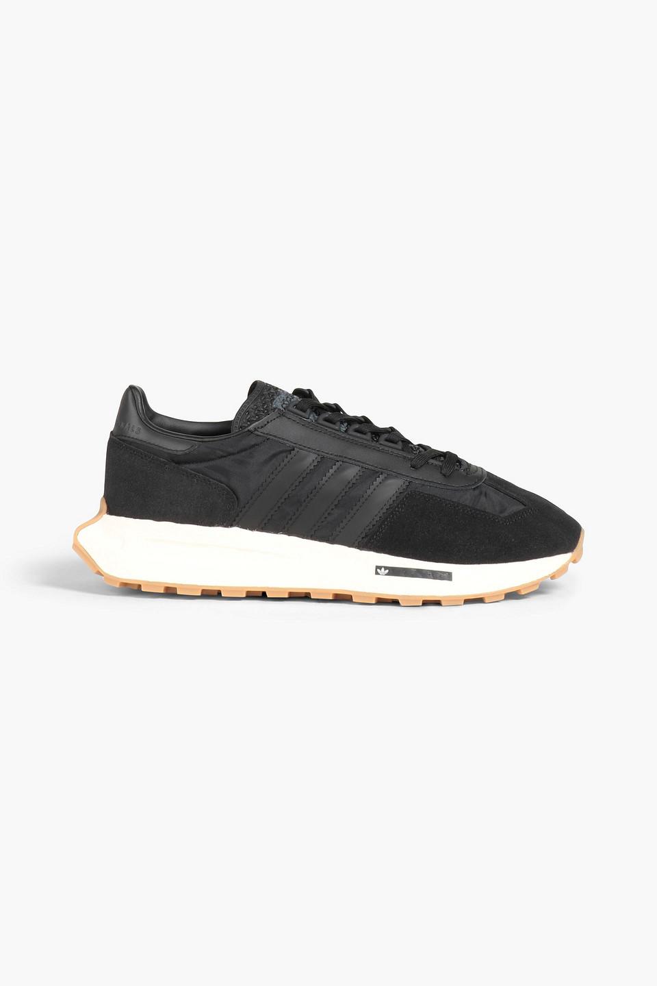 adidas Originals Retropy F2 Suede And Stretch-knit Sneakers in Black ...