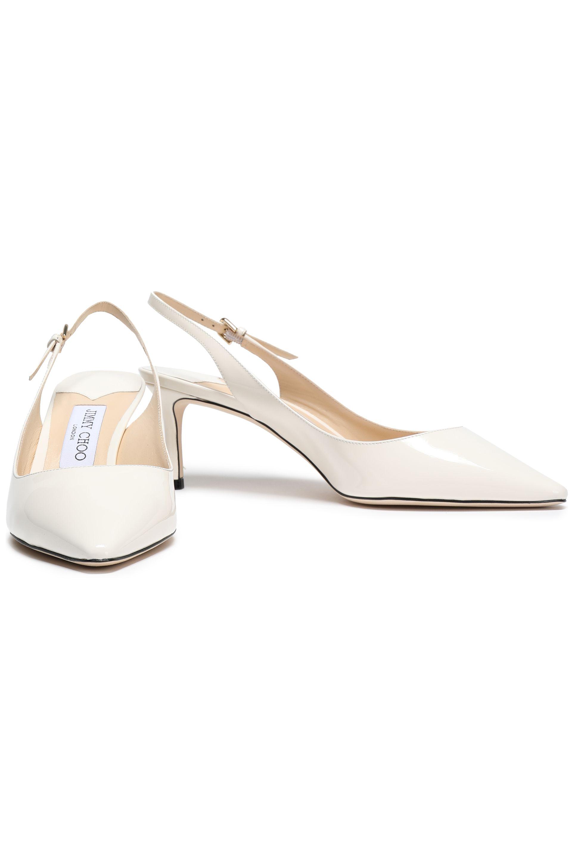 Jimmy Choo Erin 60 Patent Leather Slingback Pumps Off White Lyst