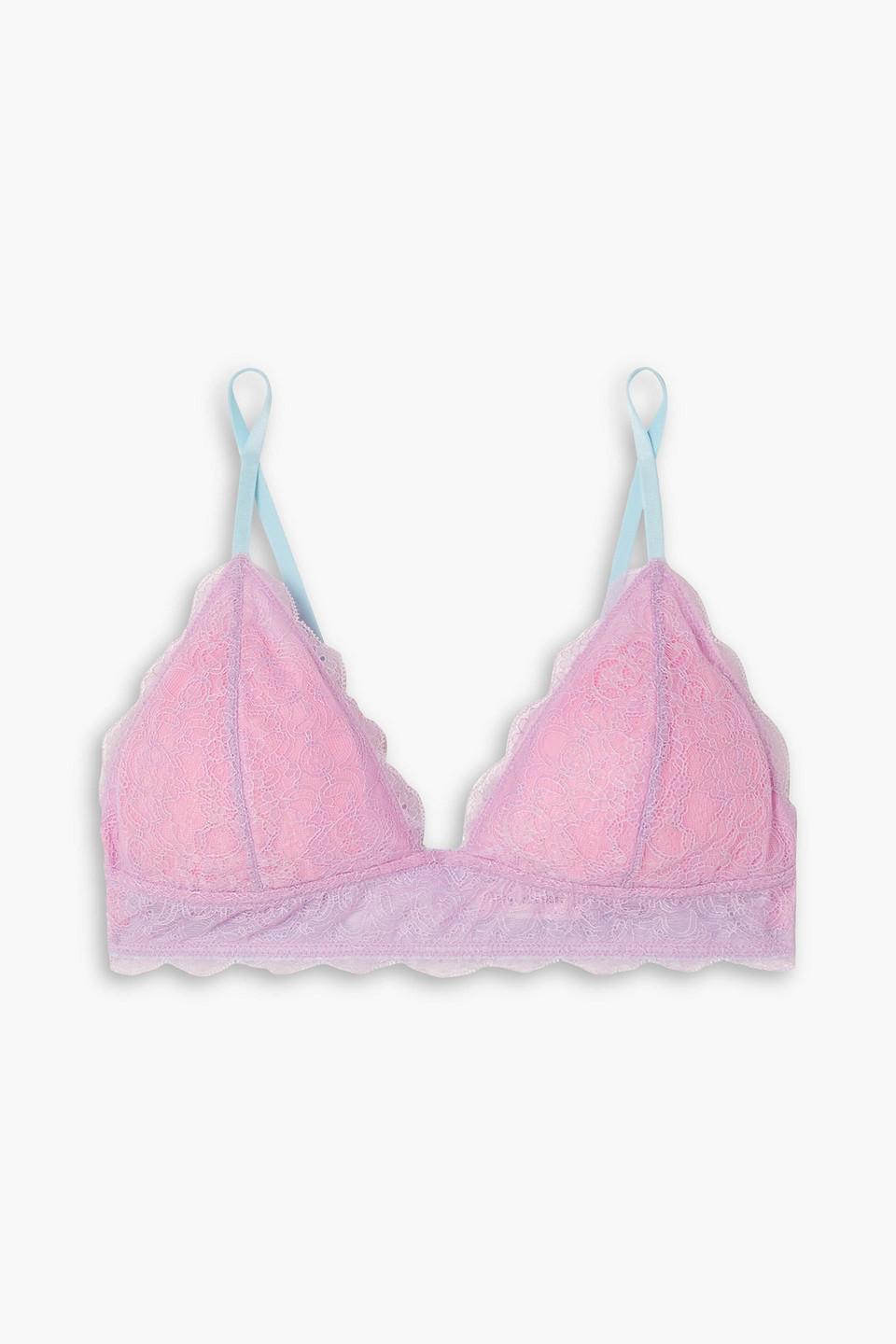Dora Larsen Alice Lace Soft Cup Bra in Pink | Lyst