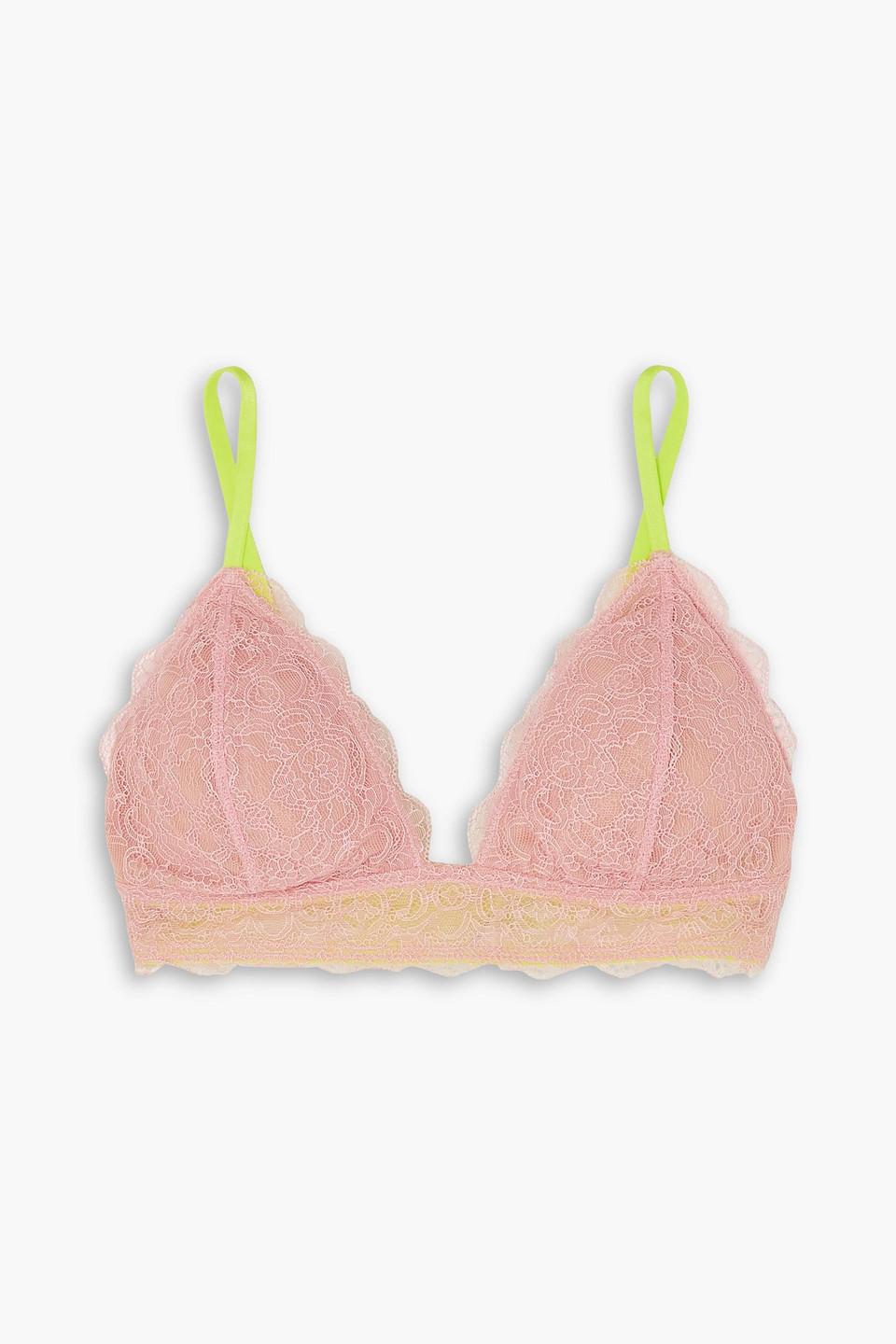 Dora Larsen Lotte Stretch-lace Triangle Bra in Pink | Lyst