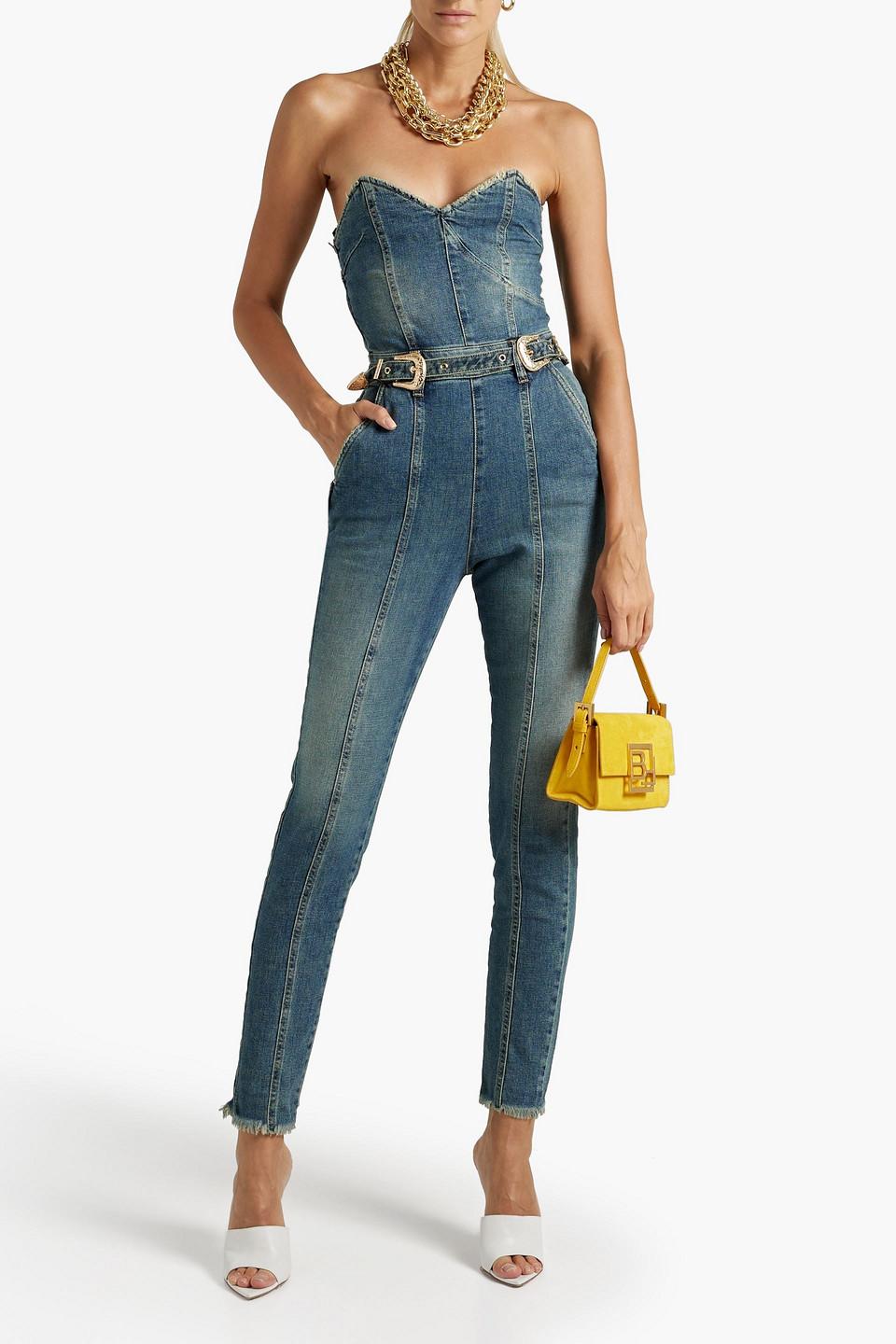 Strapless Denim Jumpsuit
