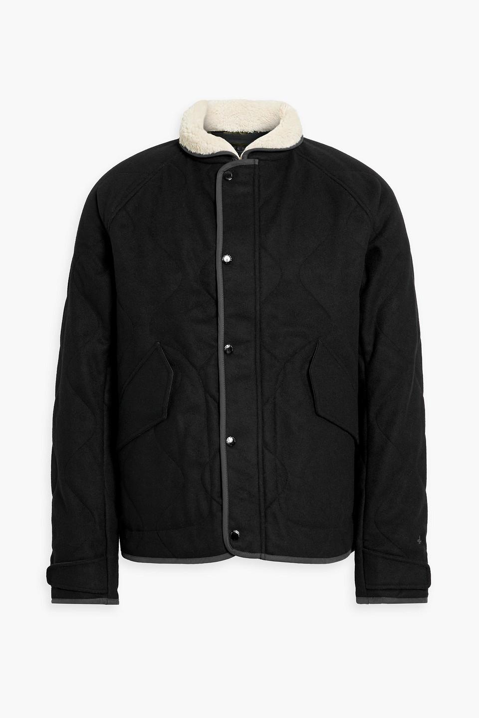 Rag & Bone Heywood Quilted Wool-blend Felt Jacket in Black for Men | Lyst