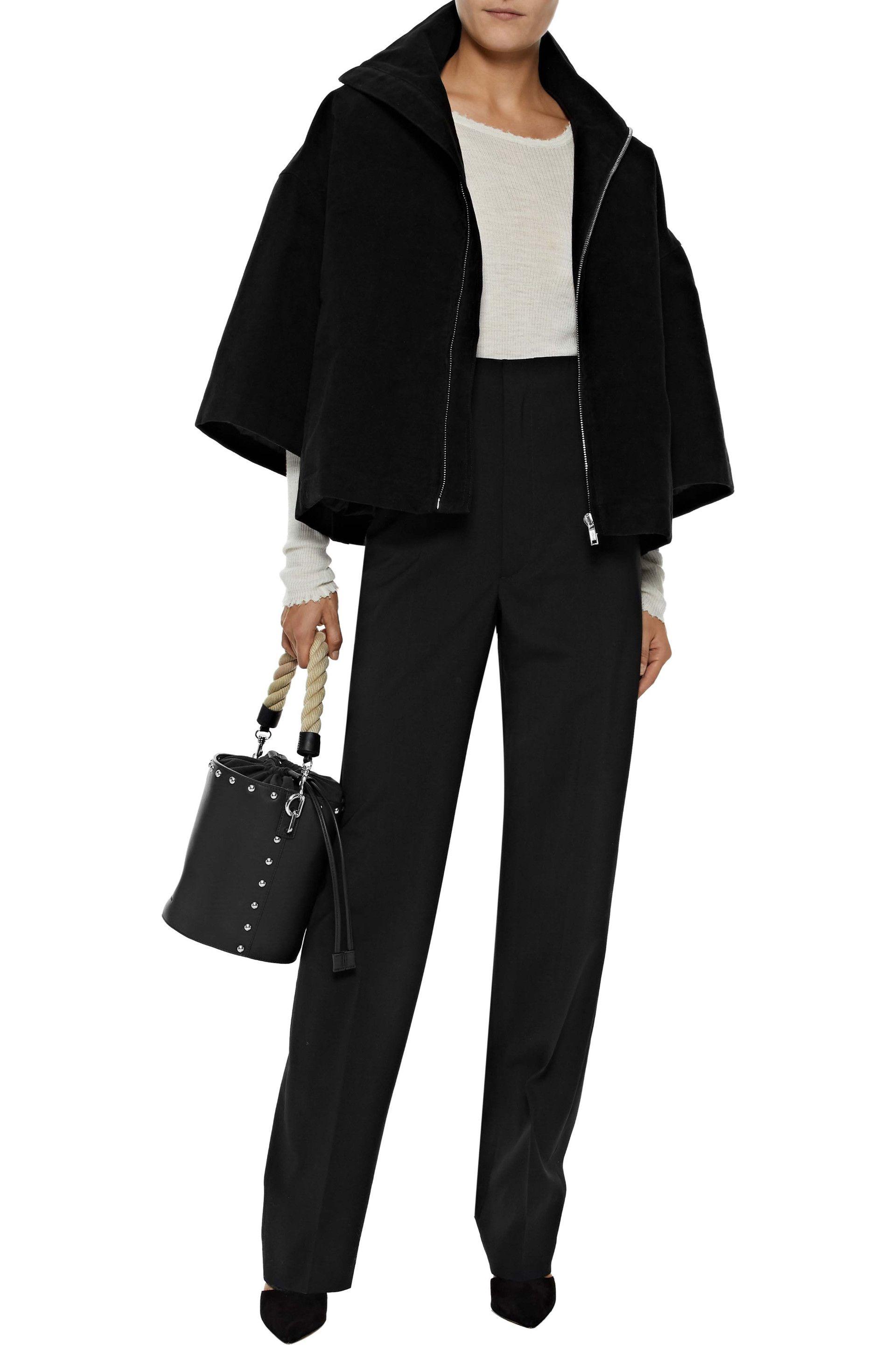Rick Owens Woman Dustulator Wool-blend Straight-leg Pants Black - Lyst