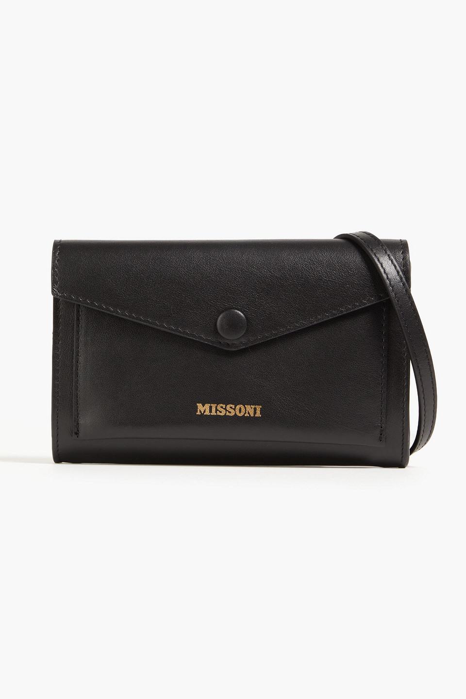 Missoni Leather Shoulder Bag in Black | Lyst