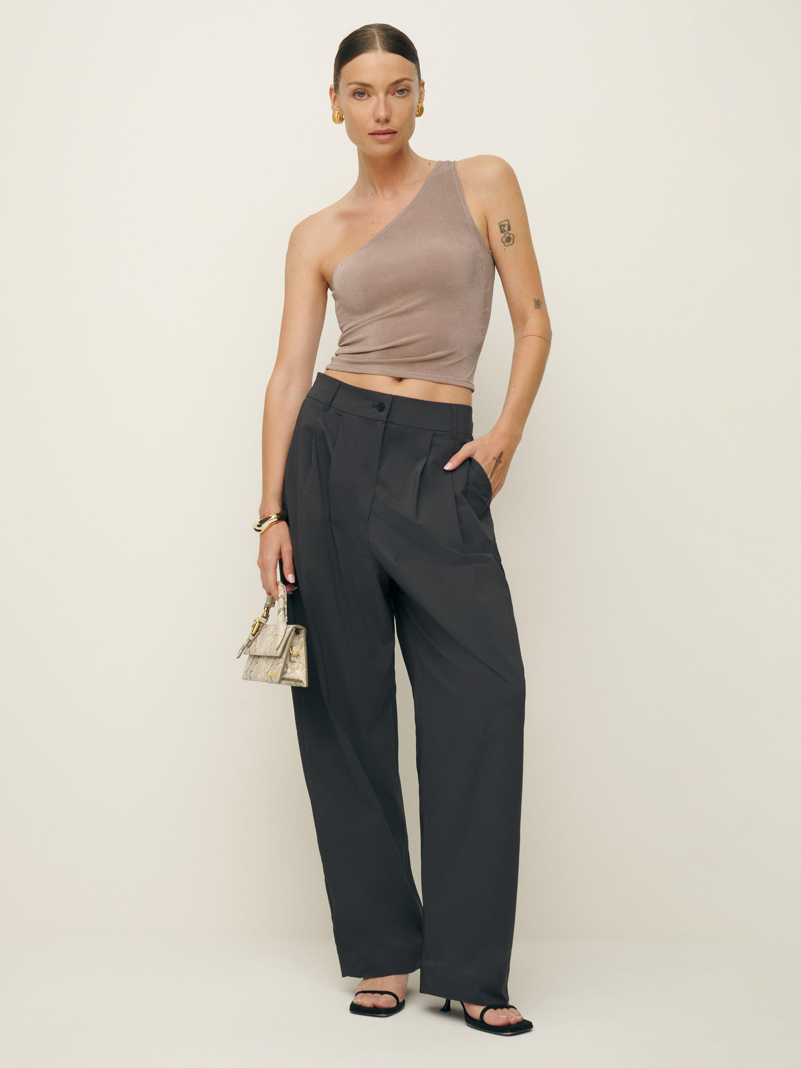 Reformation Danielle Oversized Pant in Natural | Lyst