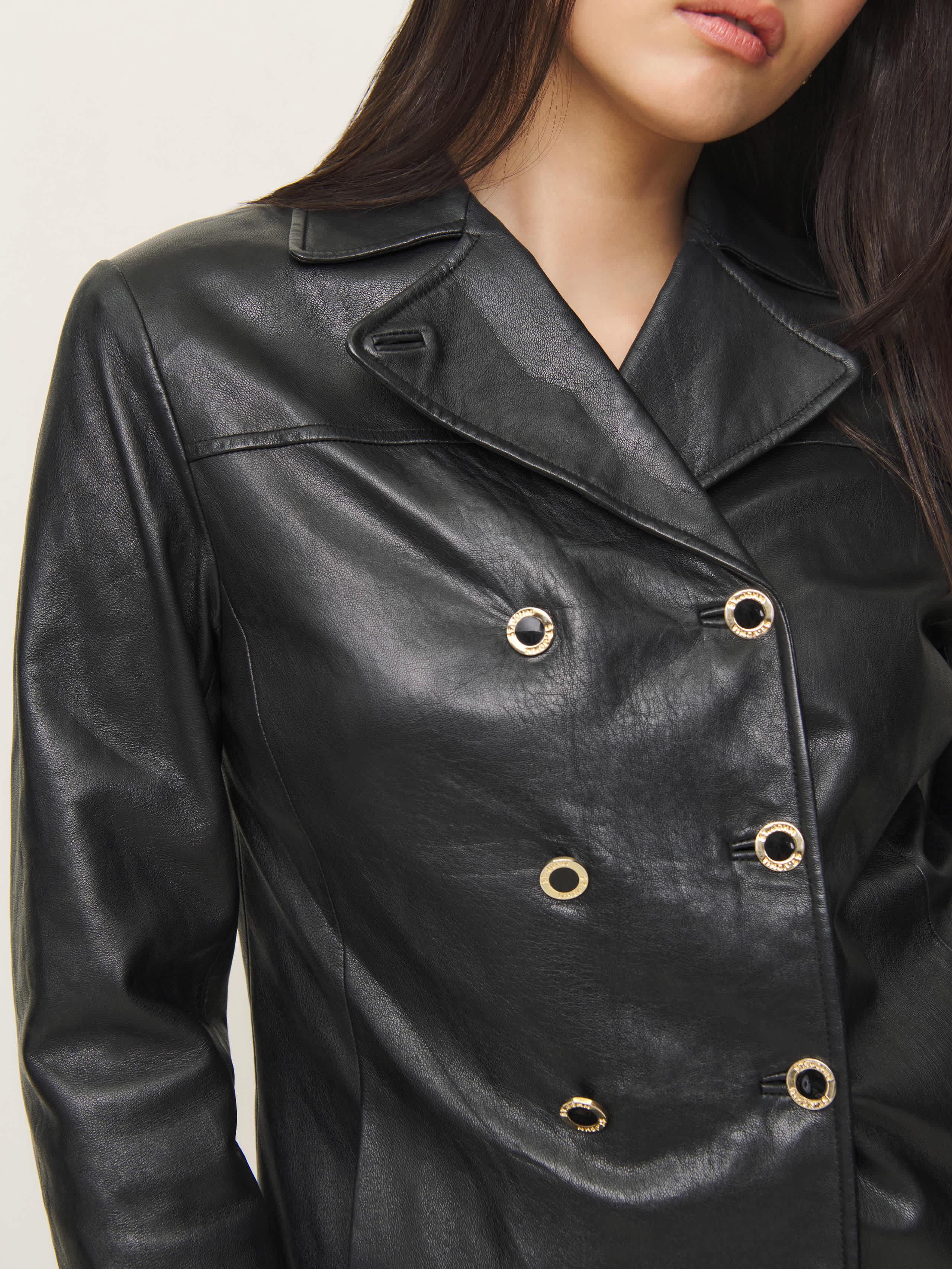 Reformation Vintage Jesper Leather Jacket in Black | Lyst
