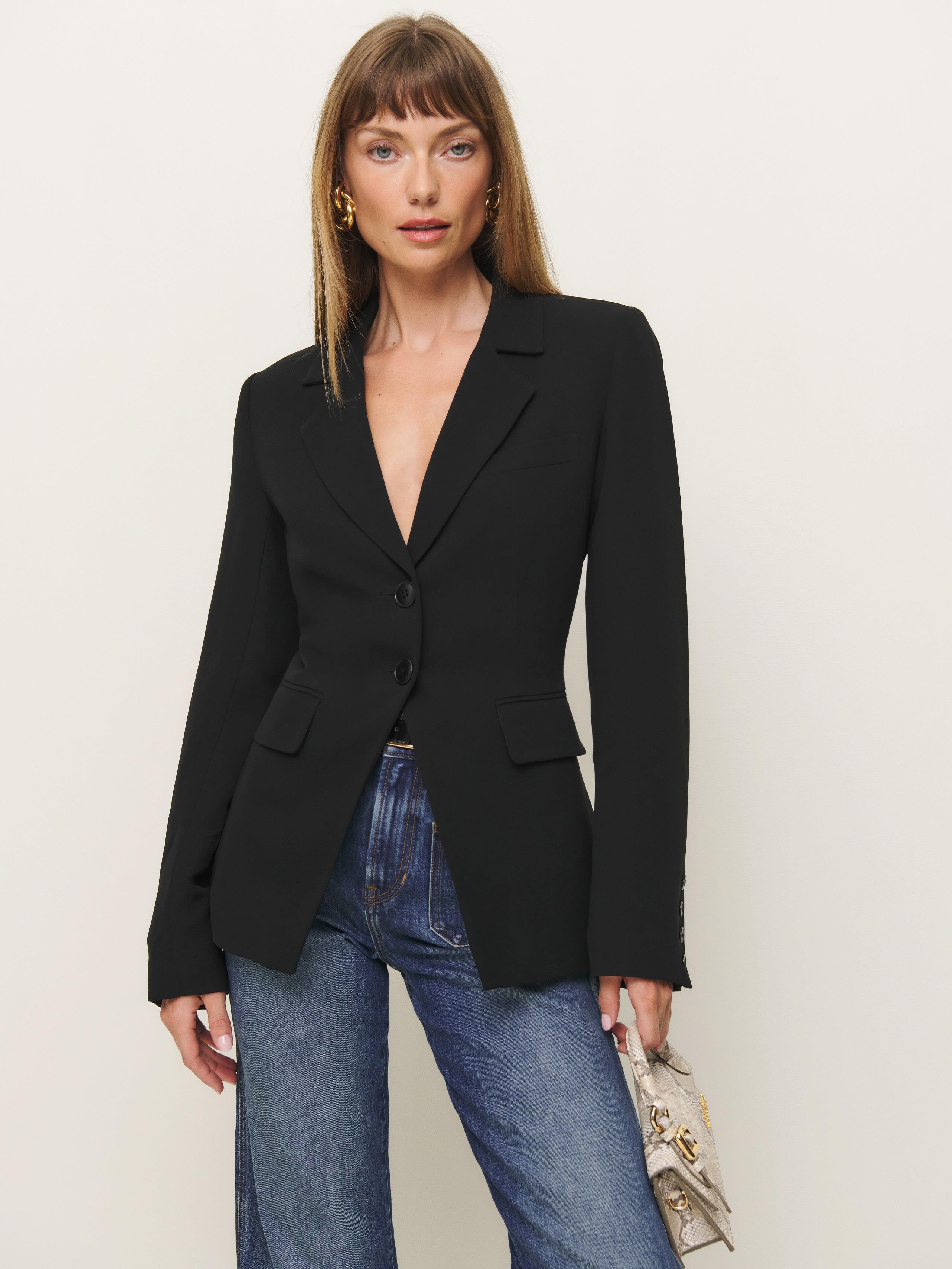 Reformation Bondi Blazer in Black | Lyst