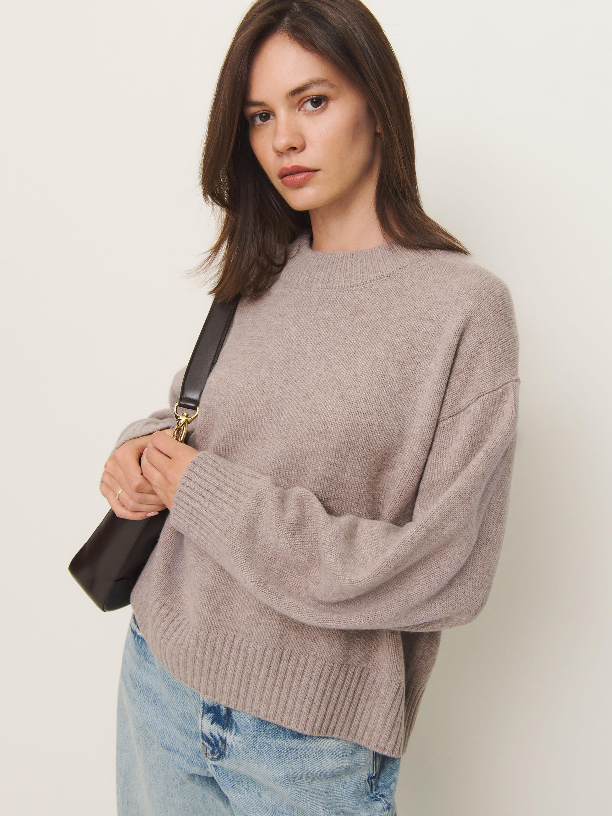 Reformation Cove Cashmere Oversized Crew | Lyst