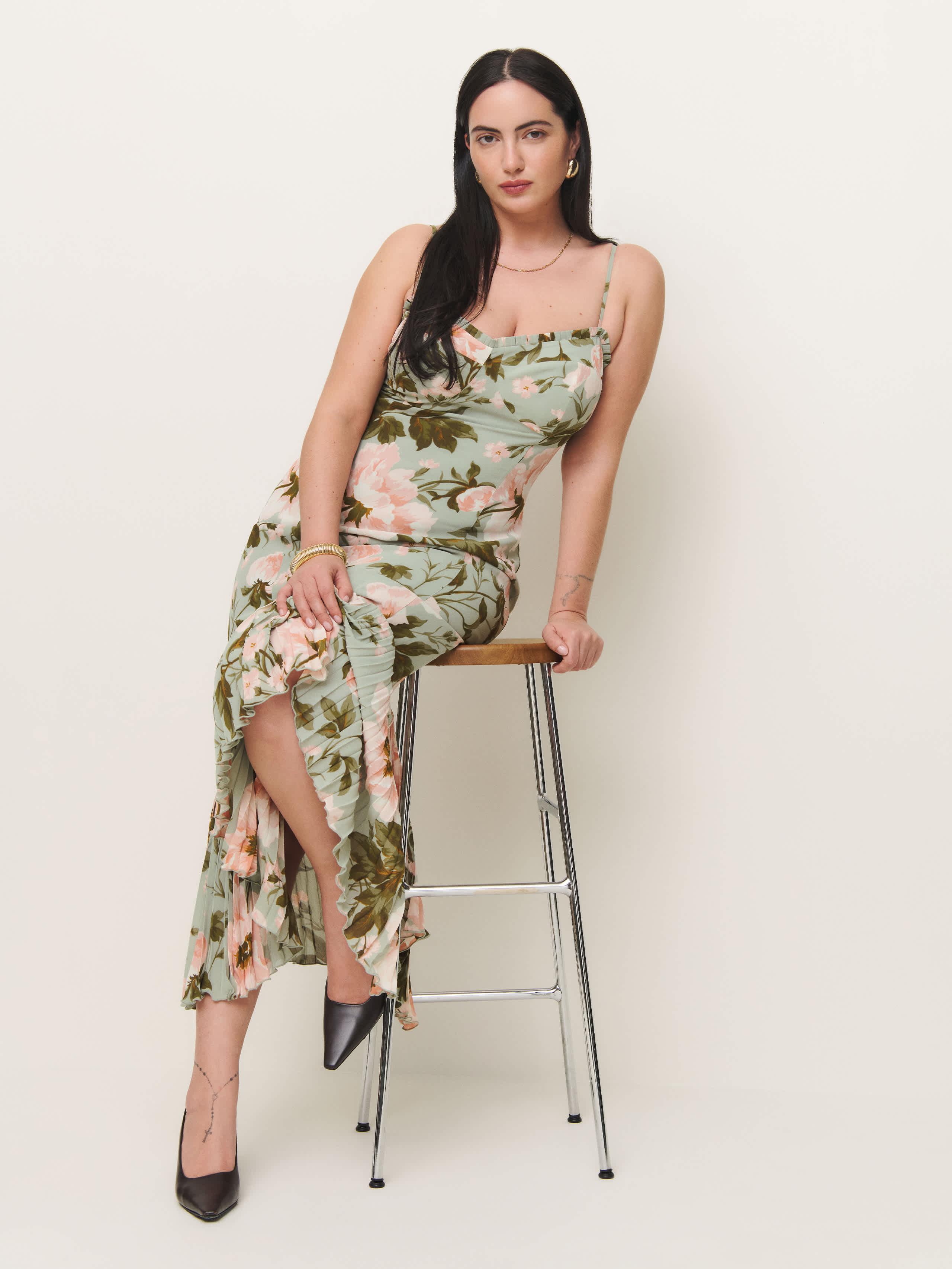 Reformation Aiko Dress Es in Natural | Lyst