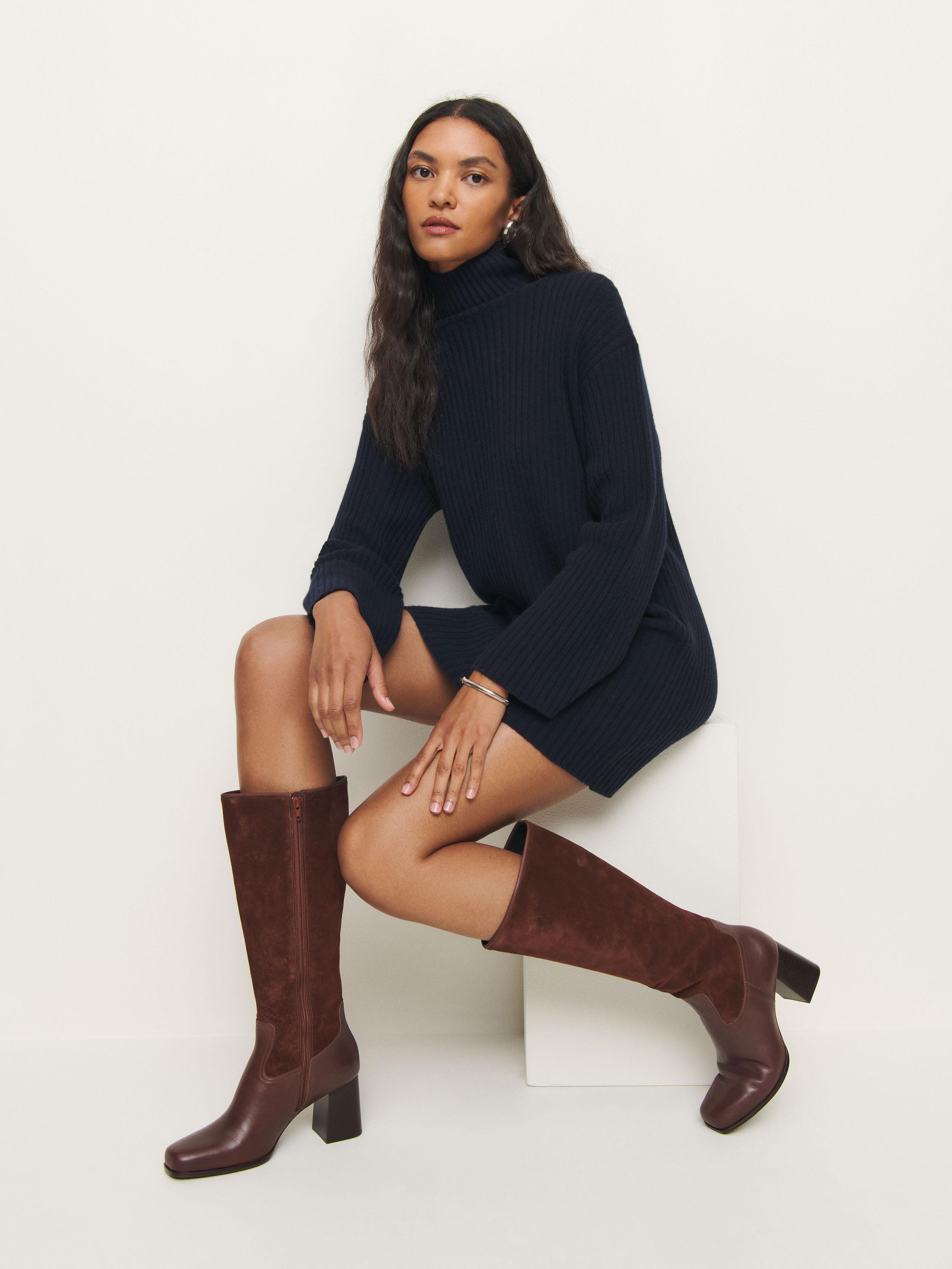 Reformation Frederique Knee High Boot in Brown | Lyst