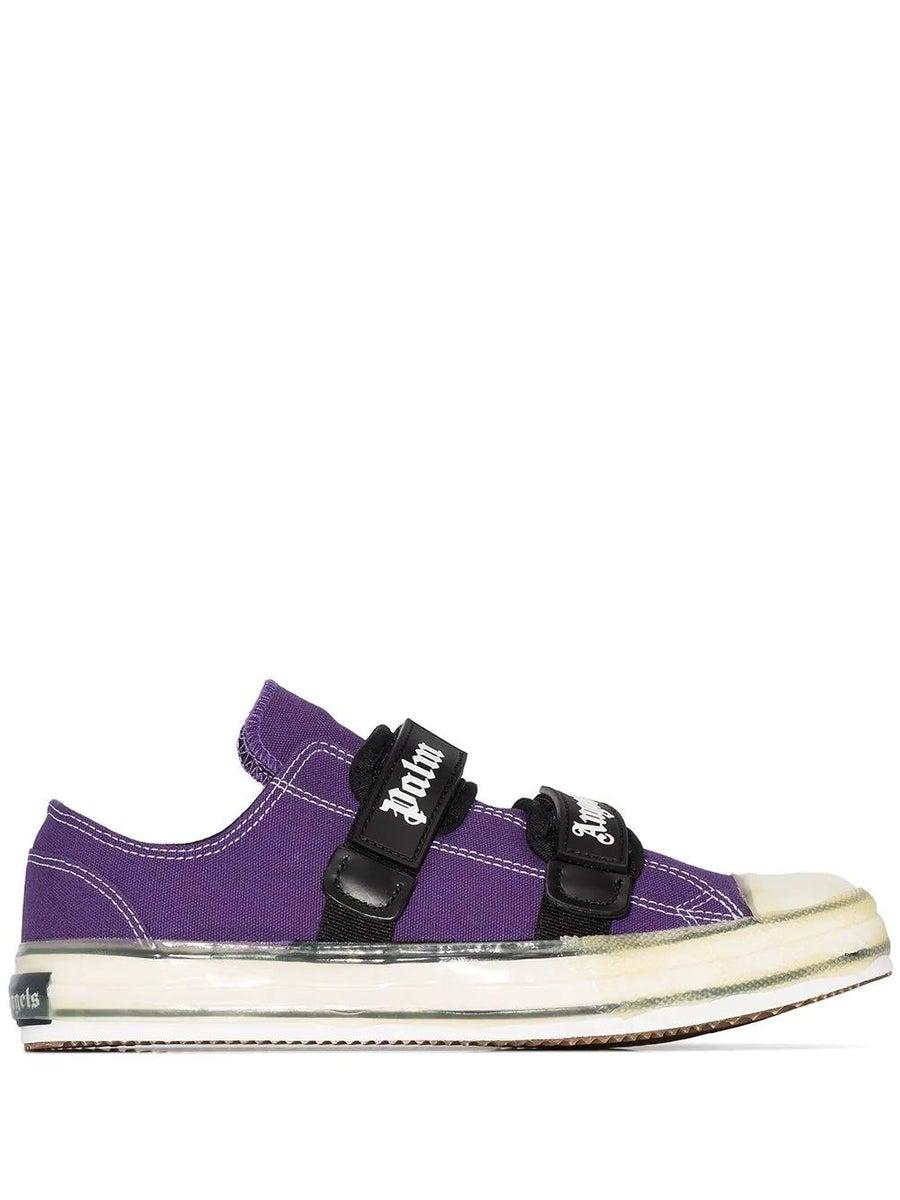 Palm Angels Vulcanized Touch-strap Sneakers in Purple for Palm Angels Vulcanized Touch-strap Sneakers in Purple for