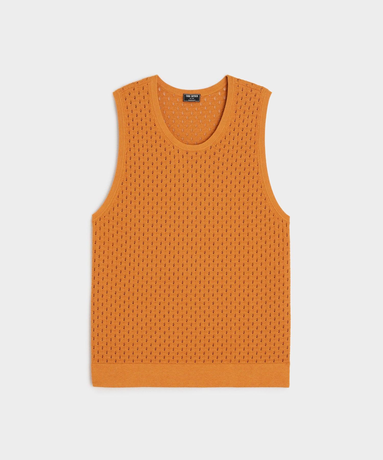 Todd Snyder Float Stitch Muscle Tank in Orange for Men | Lyst
