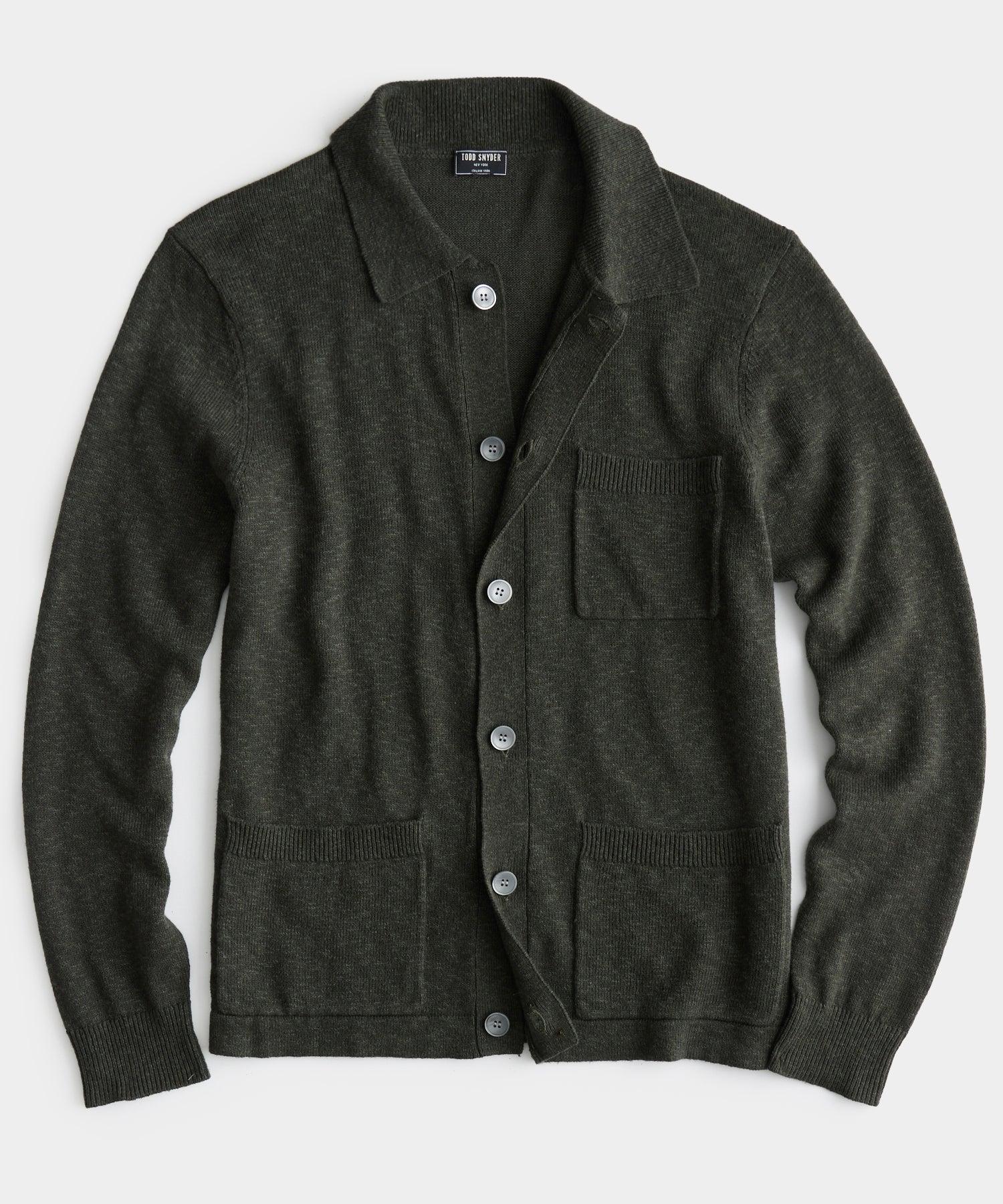 Todd Snyder Slub Cotton-linen Pub Jacket in Black for Men | Lyst