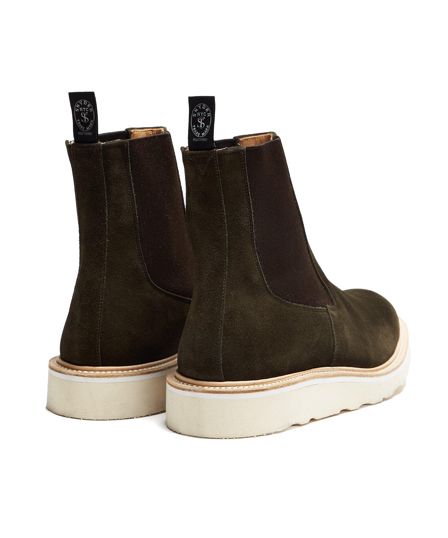 Tricker's Stephen Chelsea Boot In Earth Suede in Olive (Green) for Men ...