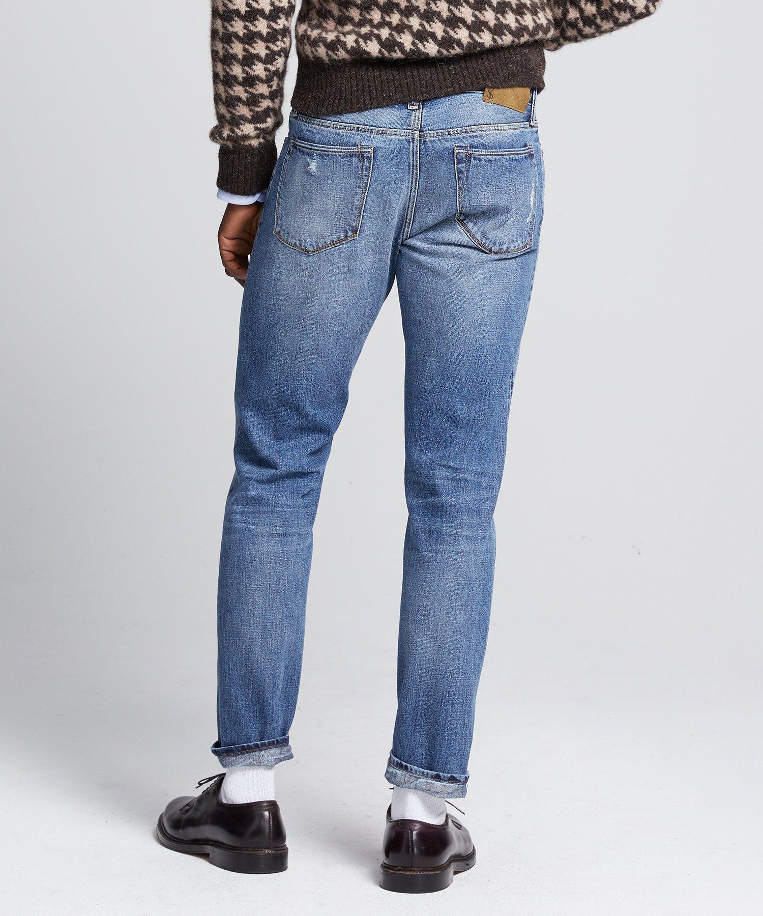 Todd Synder X Champion Slim Fit Selvedge Destroyed And Repaired Denim ...
