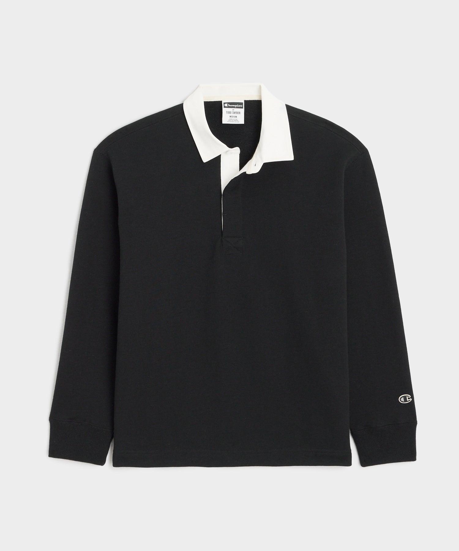 Todd Snyder Oversized Terry Rugby in Black for Men | Lyst