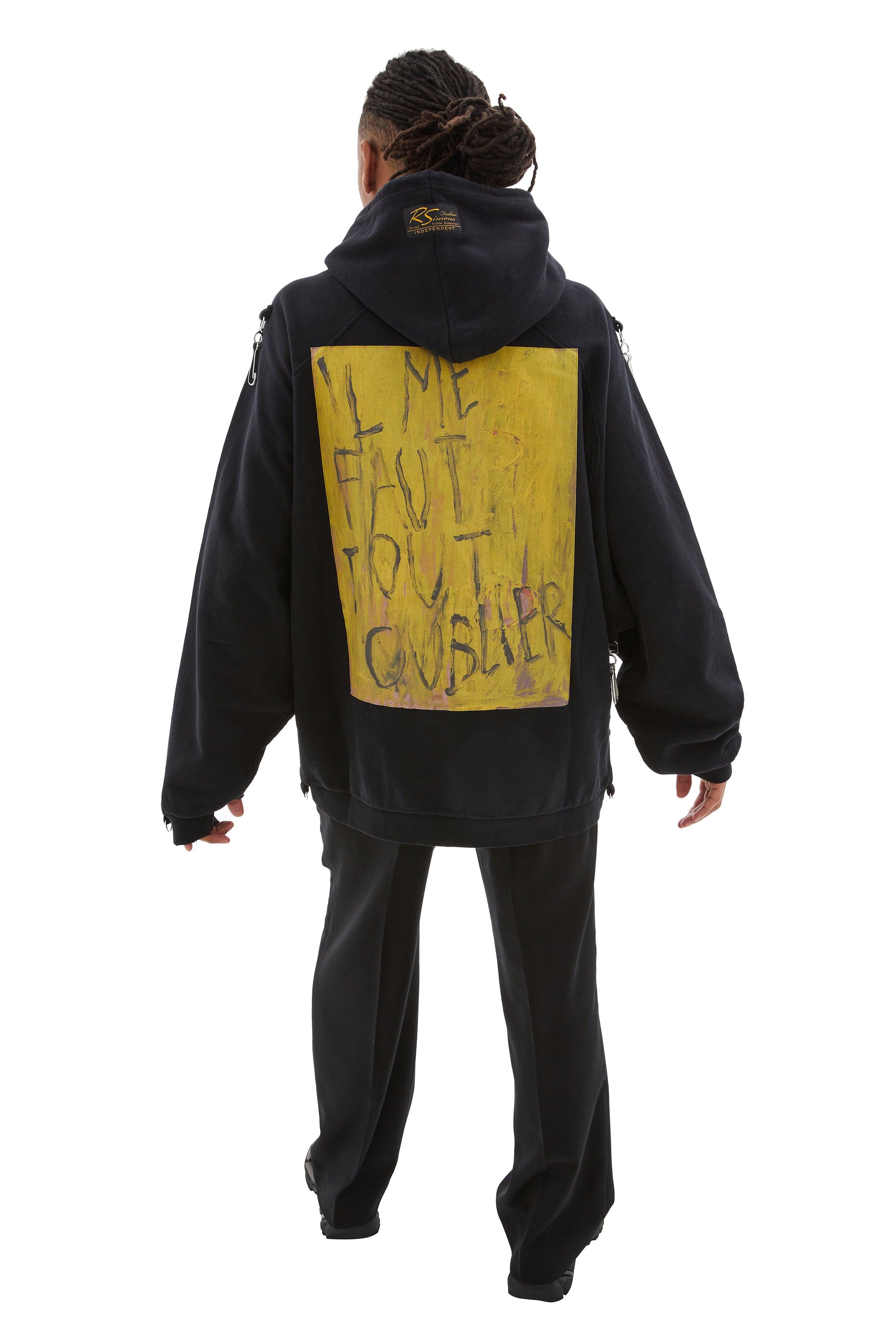 RAF SIMONS 17FW Oversized Taped Hoodie | www.bumblebeebight.ca
