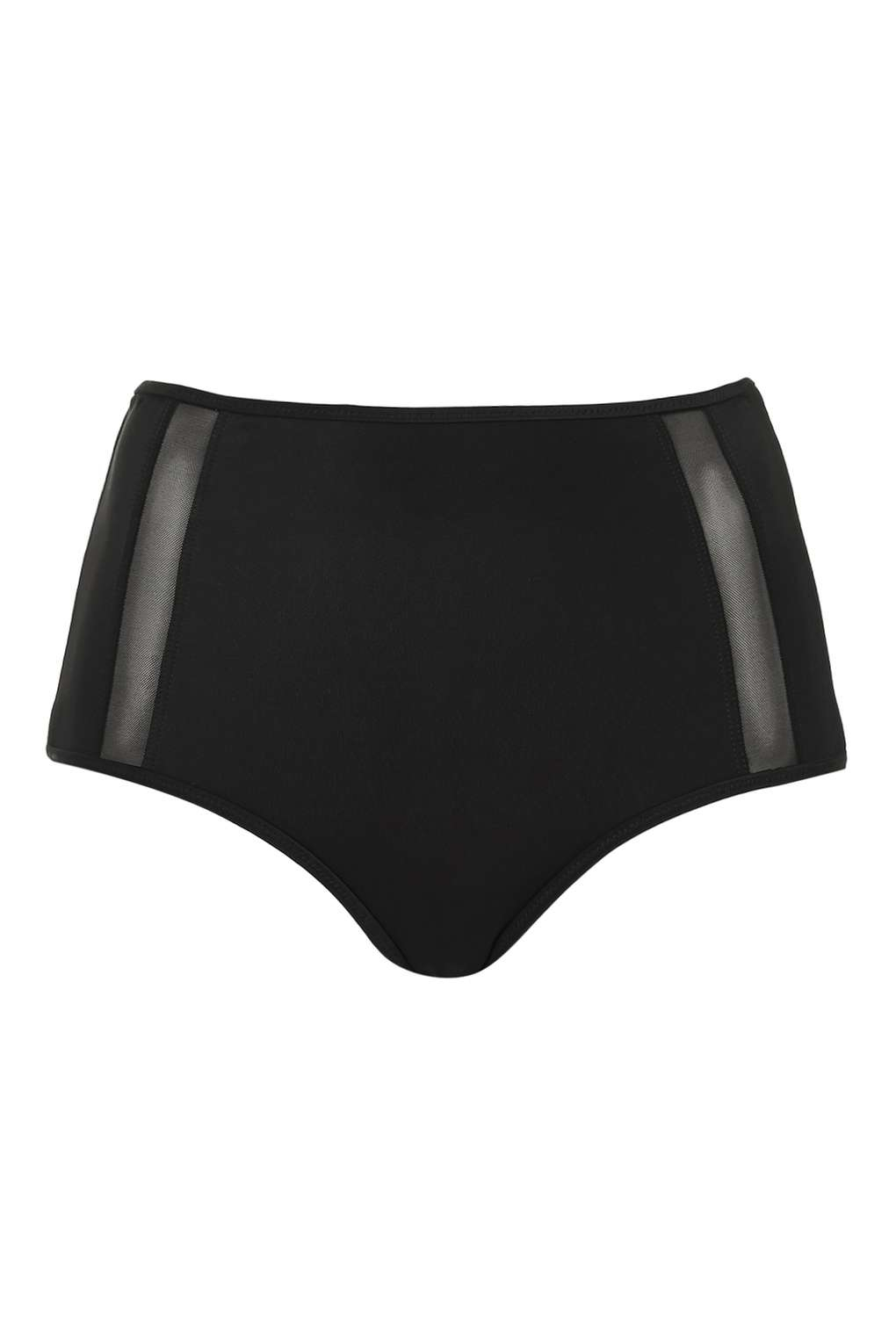 Topshop High Waisted Mesh Bikini Bottoms In Black Lyst