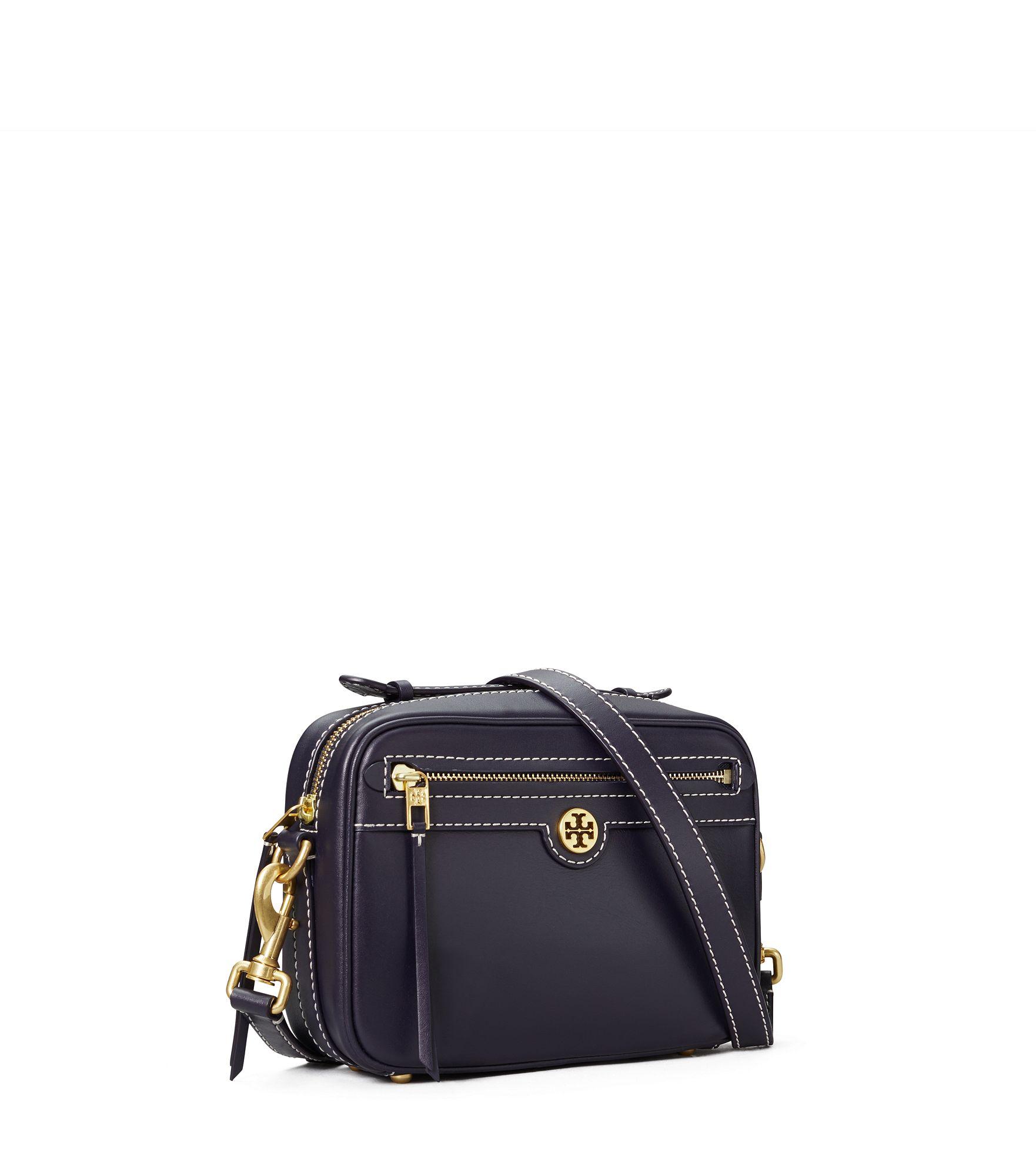 Tory Burch Leather Camera Bag in Blue | Lyst