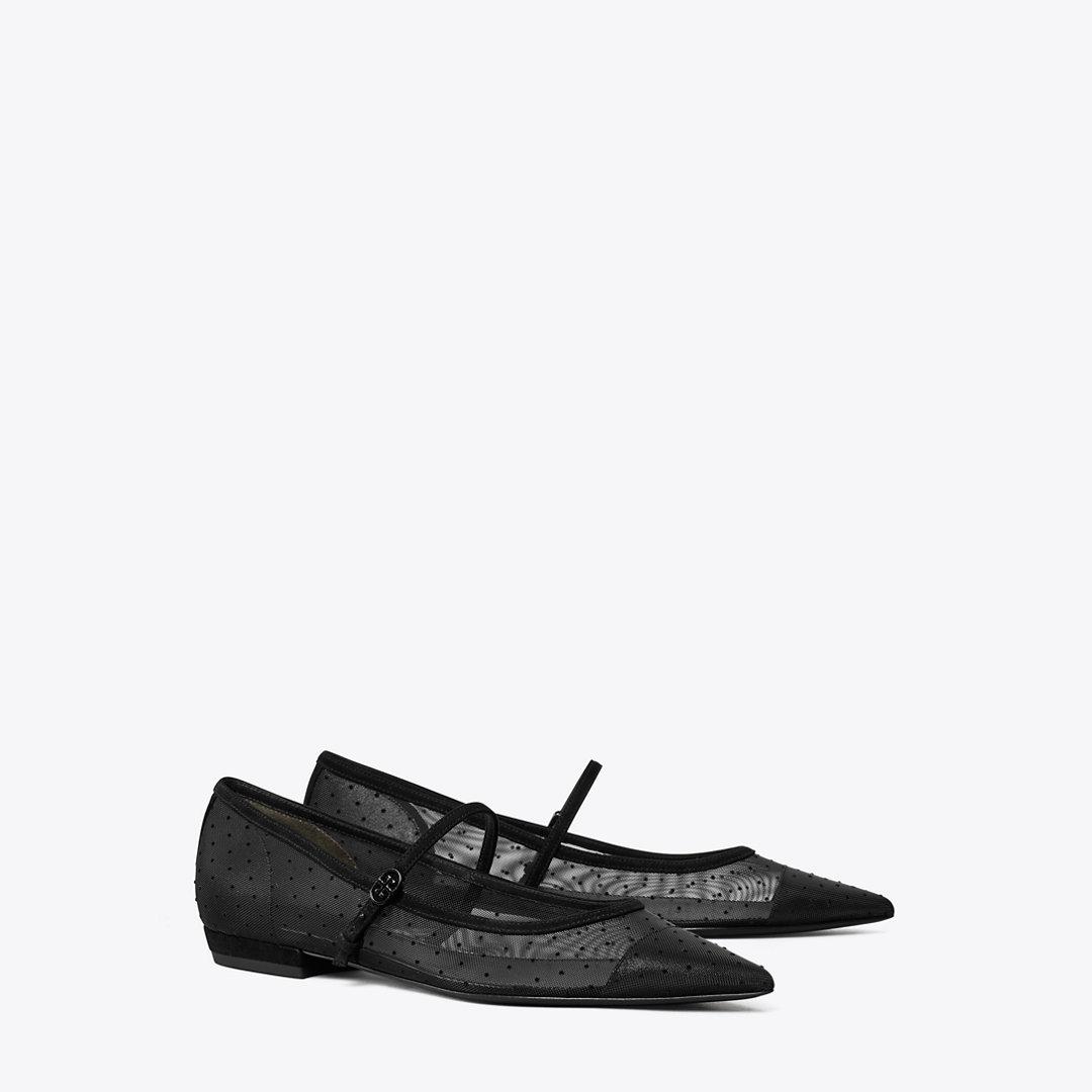 Tory Burch Double T Buckle Mary Jane in Black | Lyst