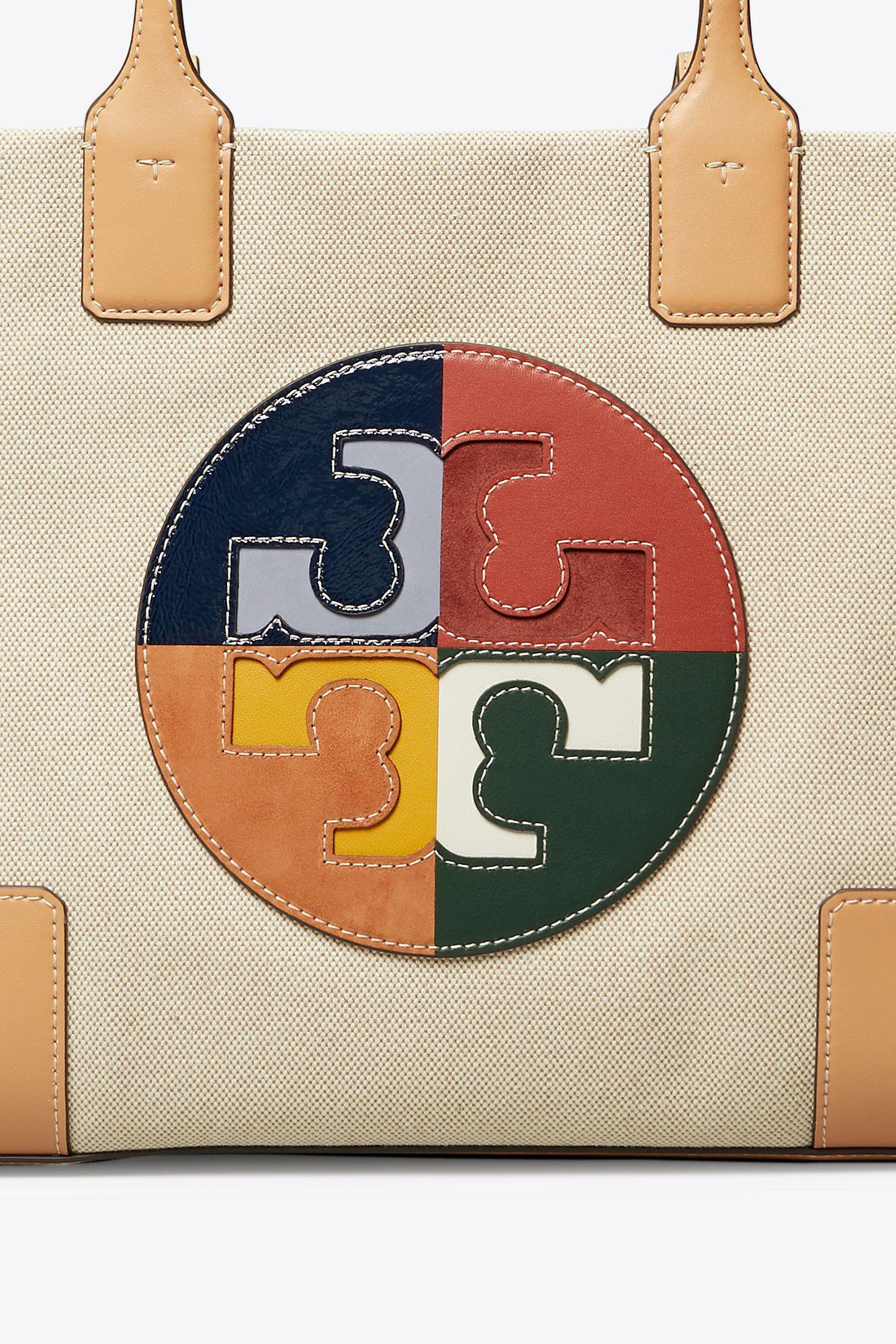 Tory Burch Canvas Ella Color - Block Logo Small Fabric Tote - Lyst