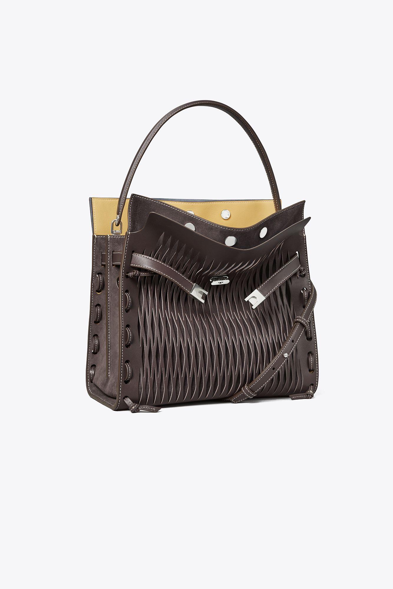 Tory Burch Lee Radziwill Double Bag in Black | Lyst UK
